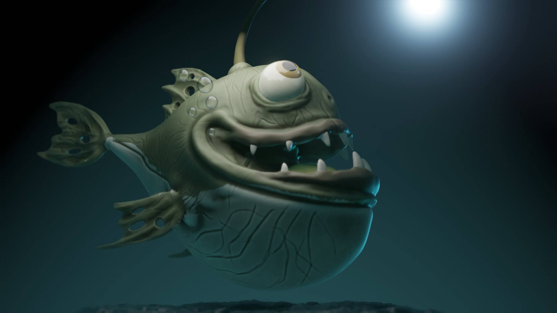Stylized Angler Fish - 3D Model by Khatri3d
