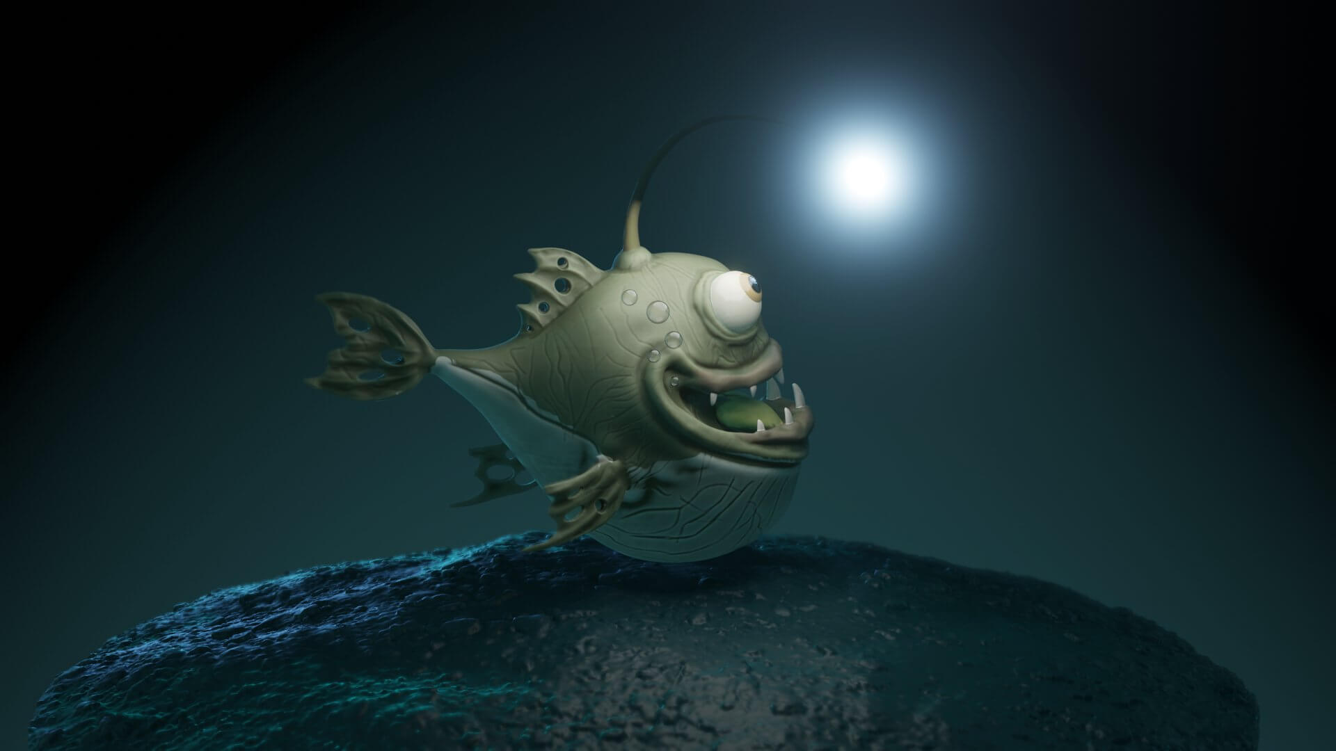 Stylized Angler Fish - 3D Model by Khatri3d