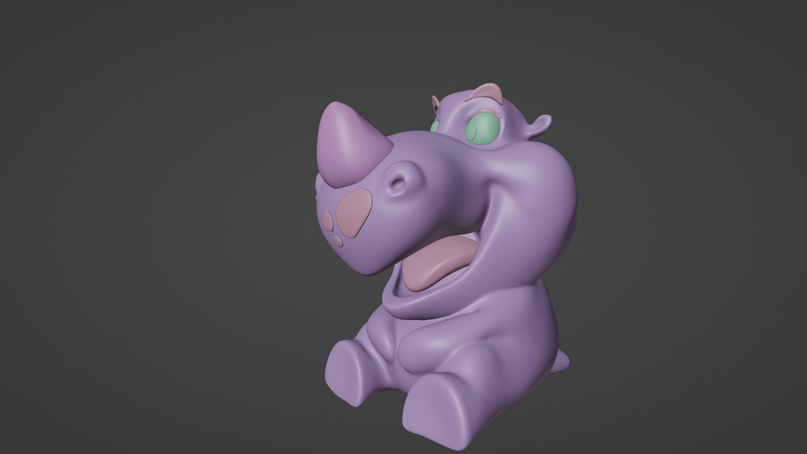 Stylized Rhino - 3D Model by Khatri3d