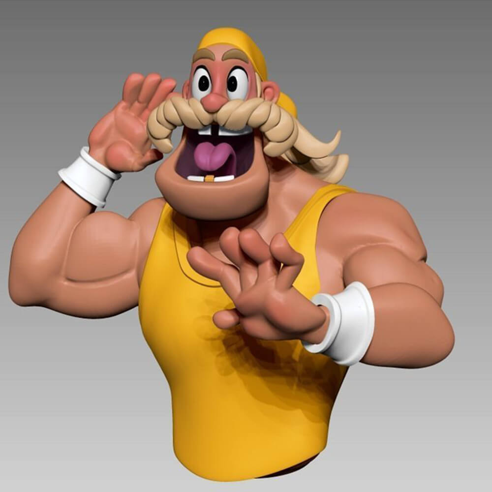Stylized Character Hulk Hogan - 3D Model by Khatri3d