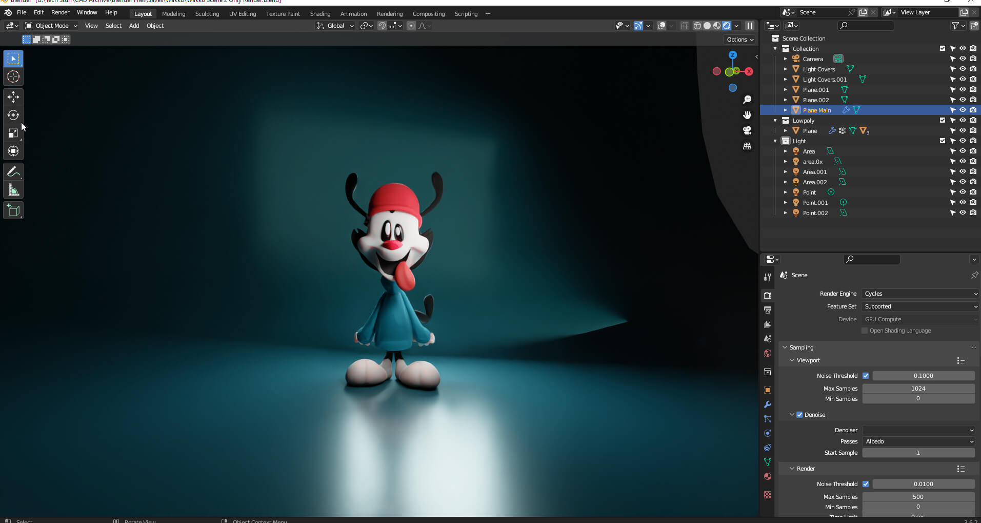 Stylized Character Wakko From Animaniacs - 3D Model by Khatri3d