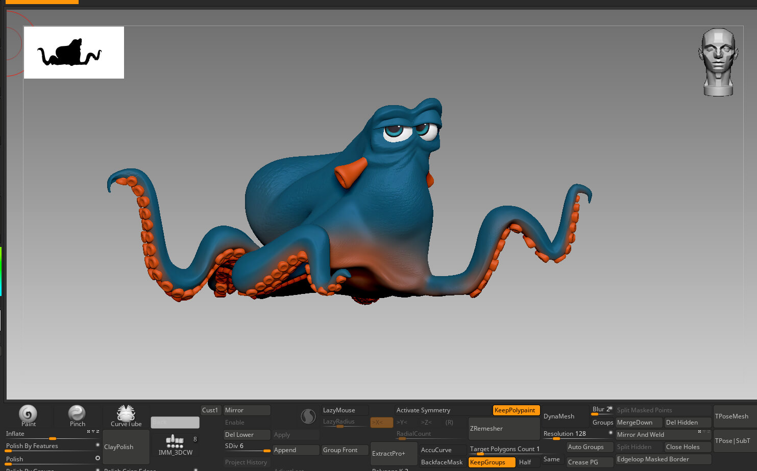 Stylized Octopus - 3D Model by Khatri3d