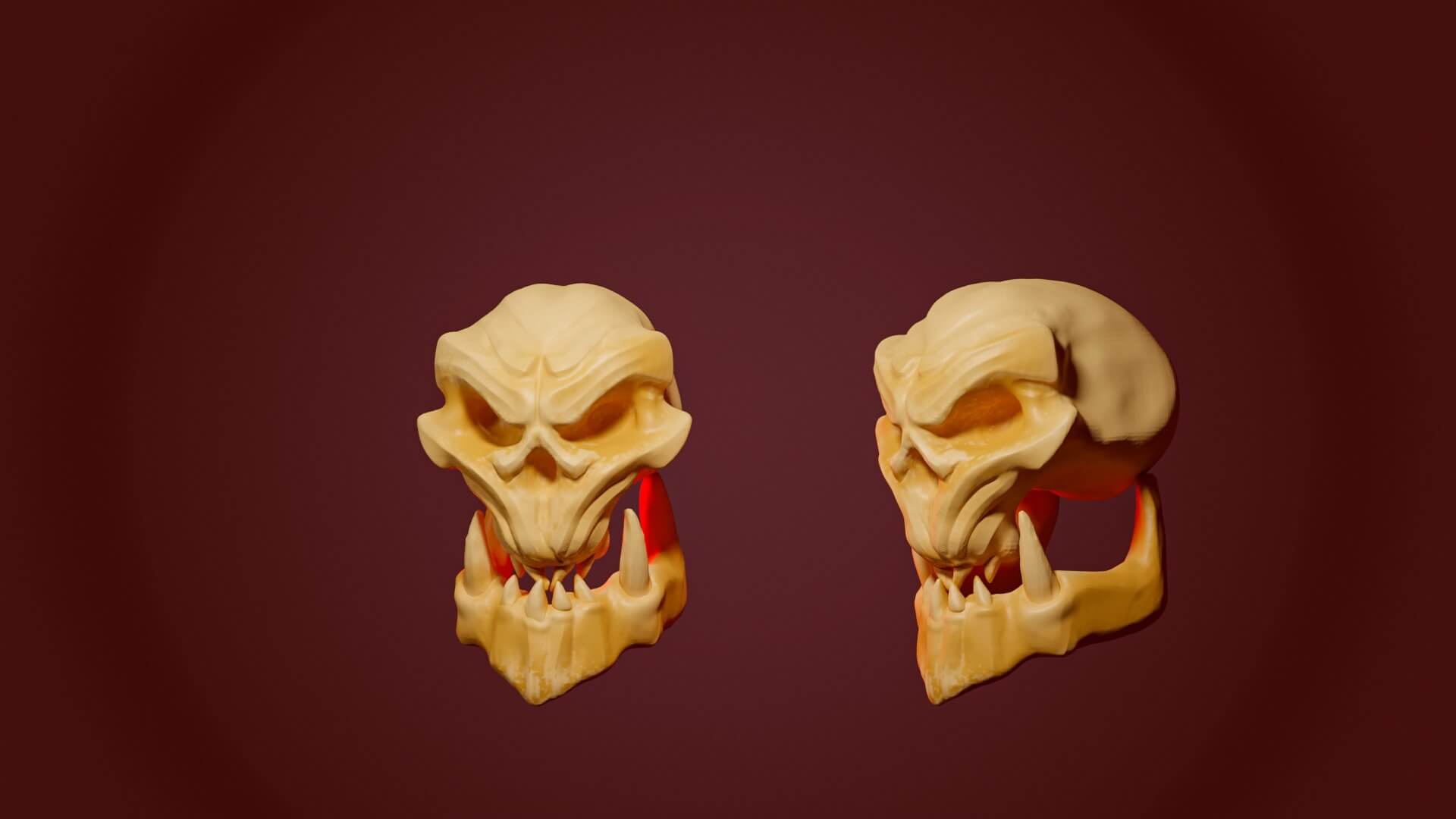 Stylized Skulls Collection - 3D Model by Khatri3d
