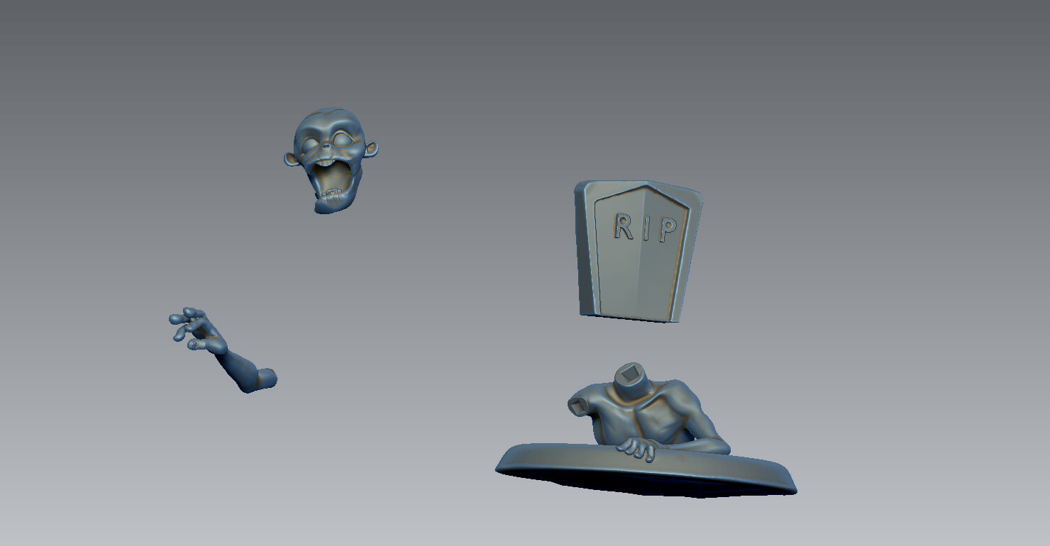 Zombie Stylized - 3D Model by Khatri3d