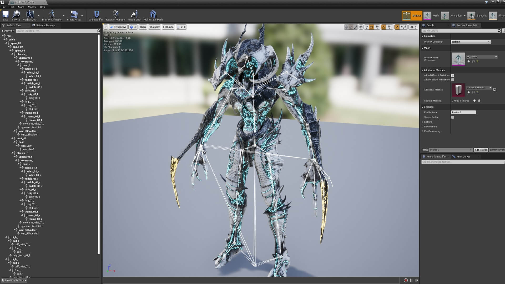 Alien 5 Game Ready 3D Model by Khornes
