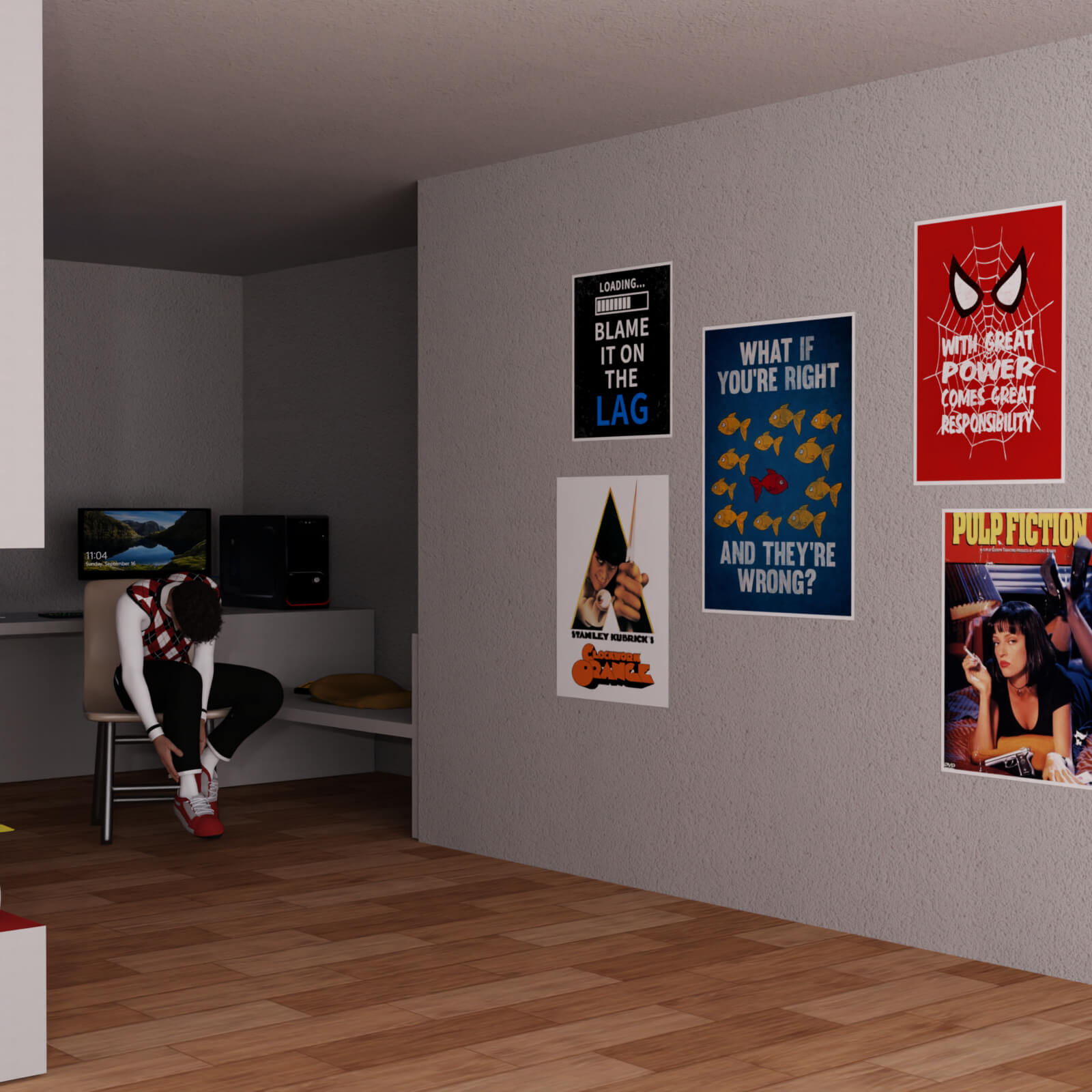 Boys' Dorm Room - Daz Content by khoshekh