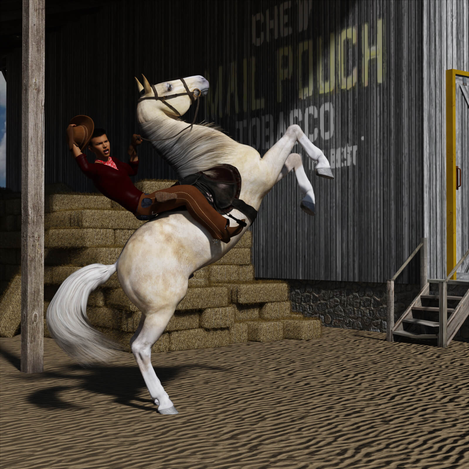 Buckaroo & Outlaw Outfit for G8M - Daz Content by khoshekh