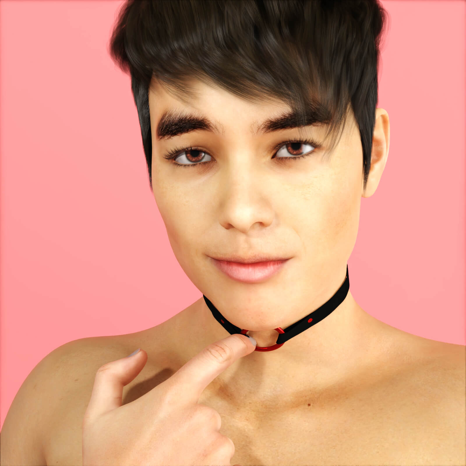 Choker for G8M - Daz Content by khoshekh