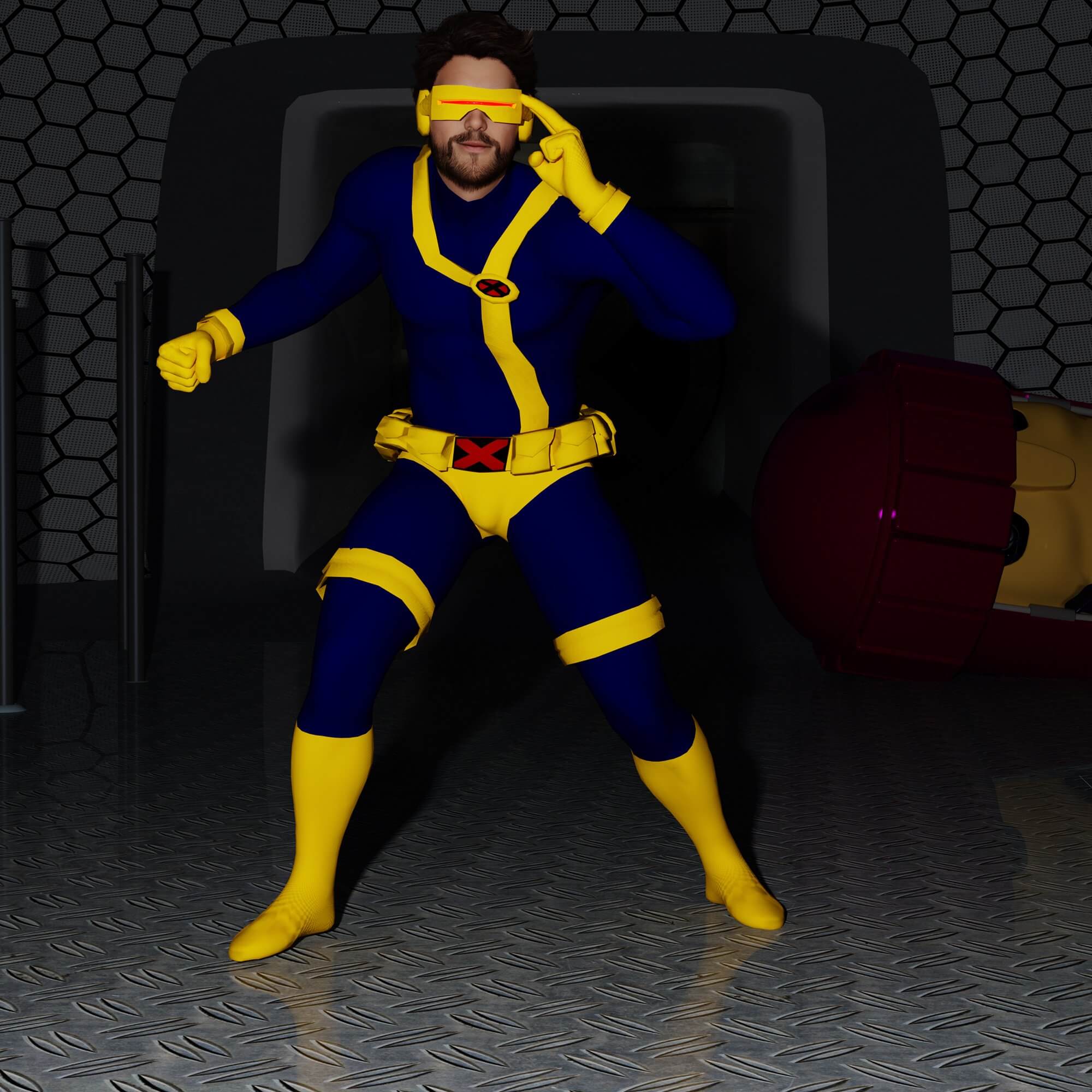X Marks The Spot - Cyclops. 3D Render, Digital Art by khoshekh