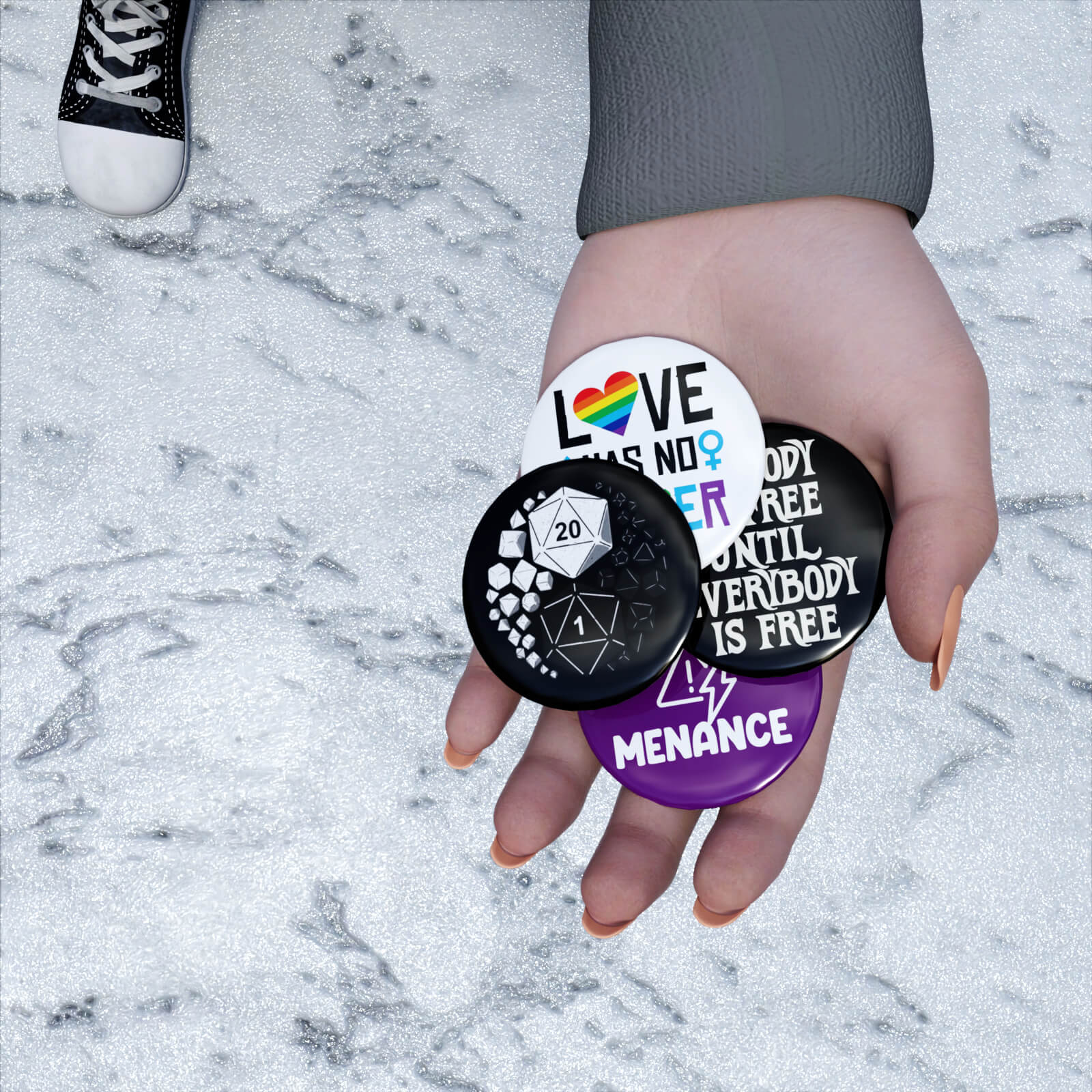 Pinback Buttons - Daz Content by khoshekh