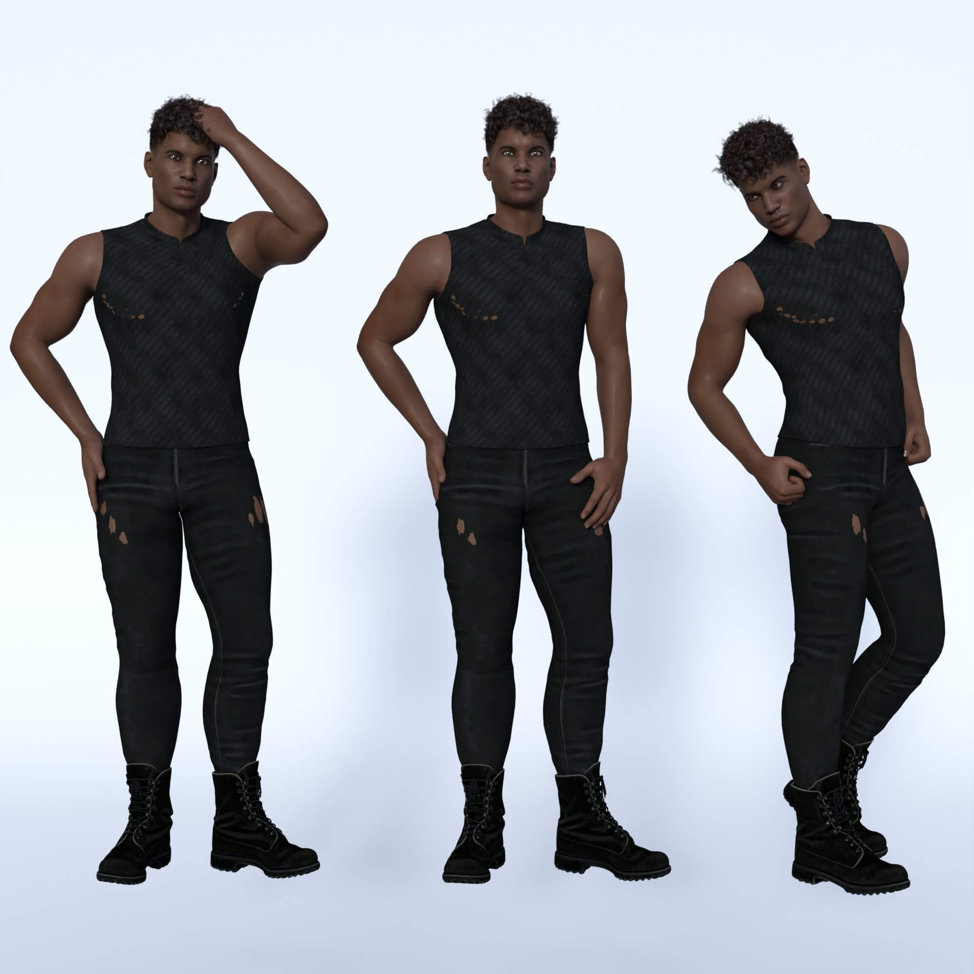 Strike A Pose I - Poses For G8M Daz Content by khoshekh