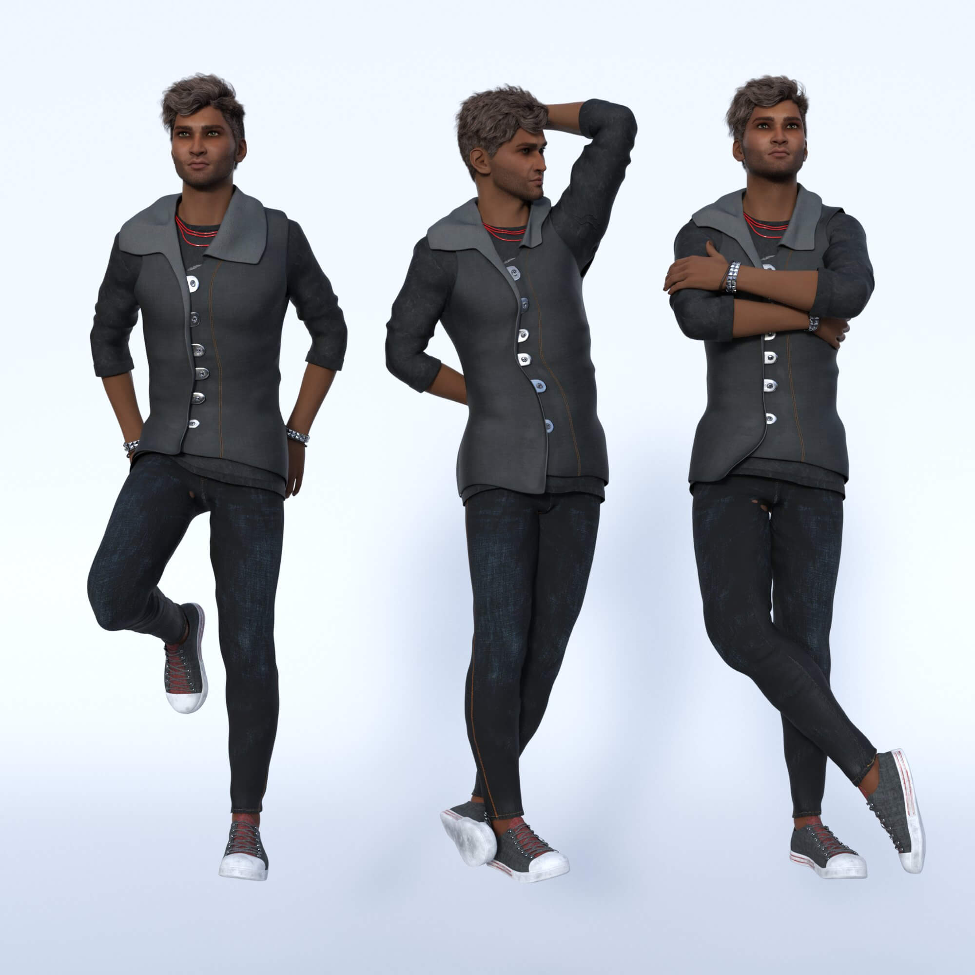Strike A Pose I - Poses For G8M Daz Content by khoshekh