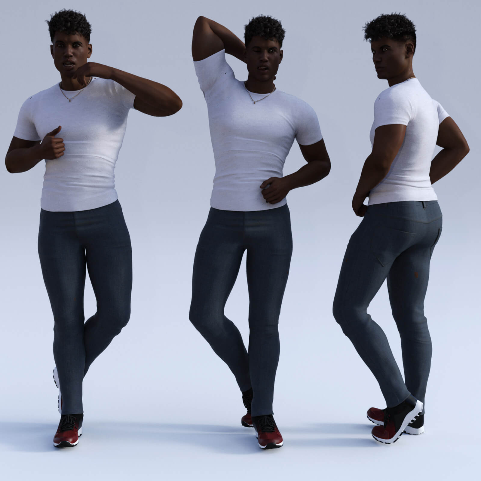 Strike a Pose IV - Poses for G8M Daz Content by khoshekh