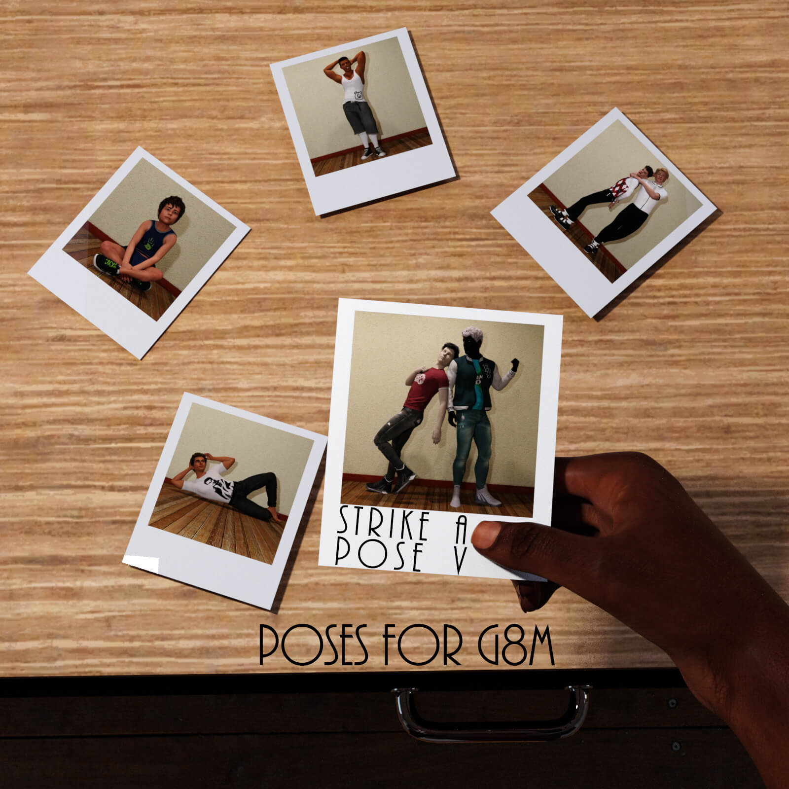 Strike a Pose V - Poses for G8M Daz Content by khoshekh