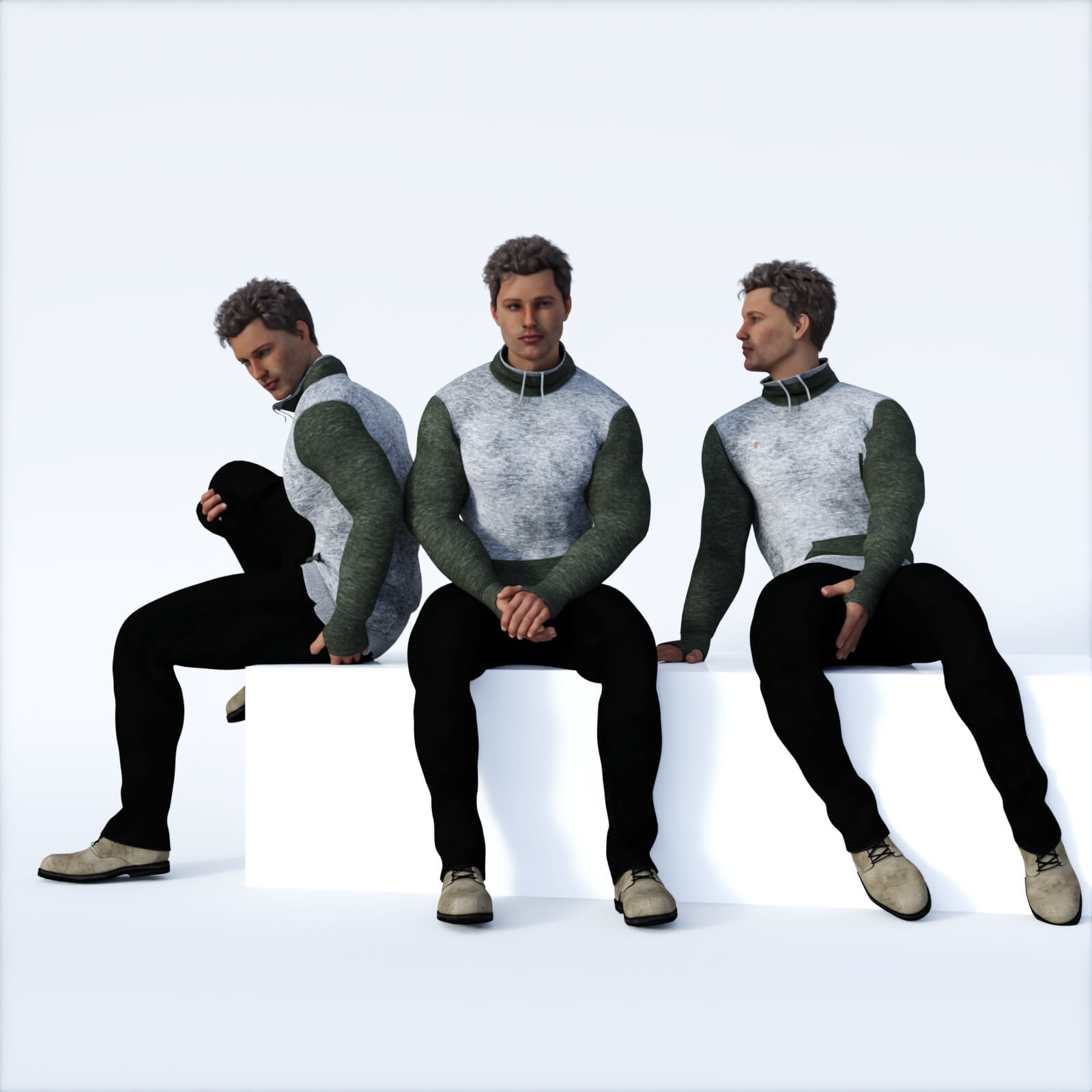 Strike a Pose V - Poses for G8M Daz Content by khoshekh