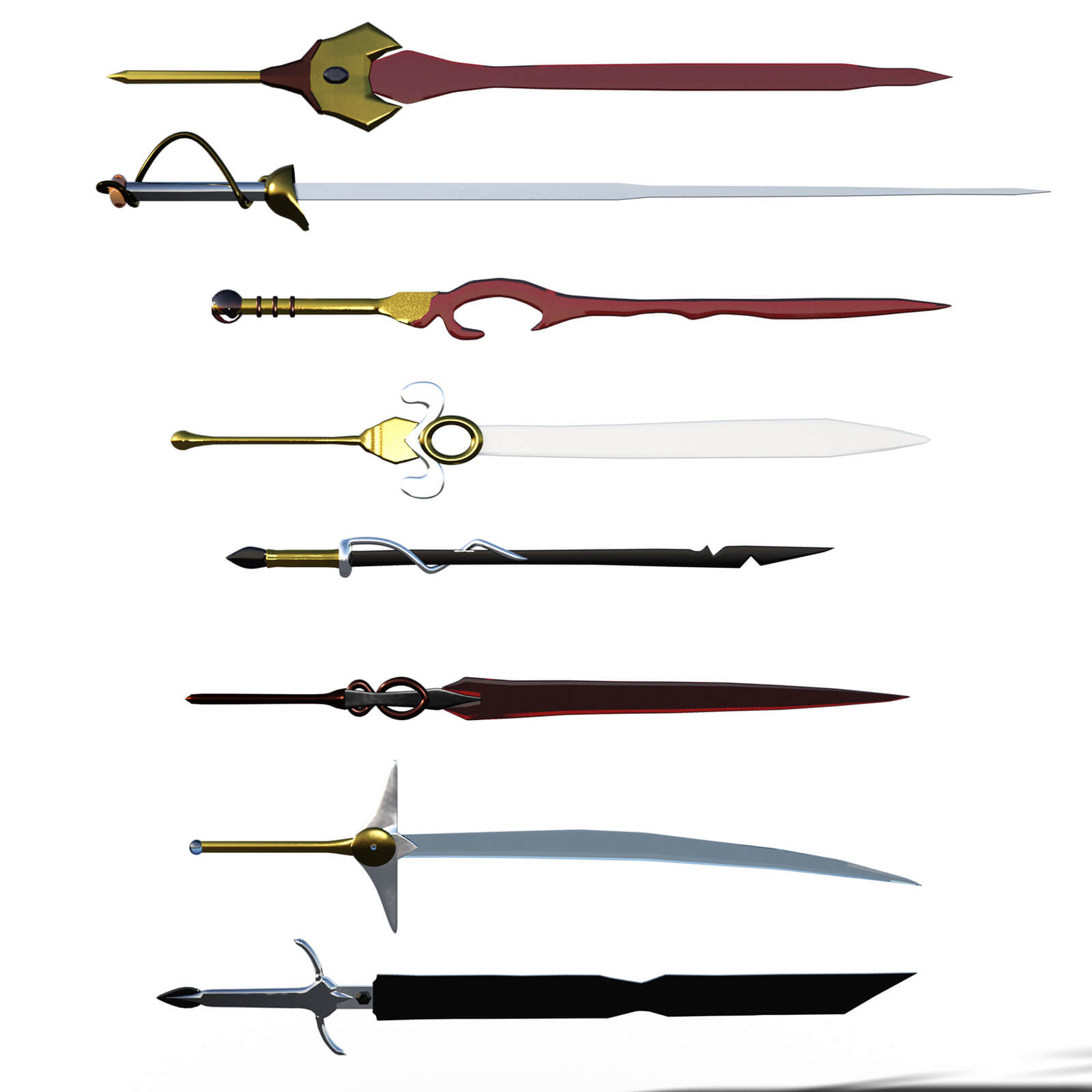 Swords of Power - Daz Content by khoshekh