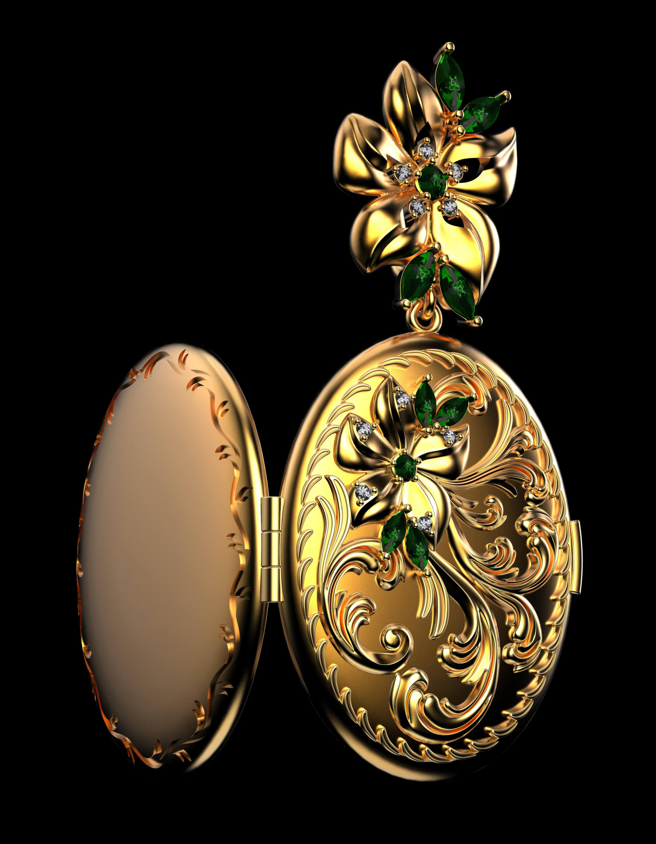Jewel Pendant P006 - 3D Print Model by Kickonster
