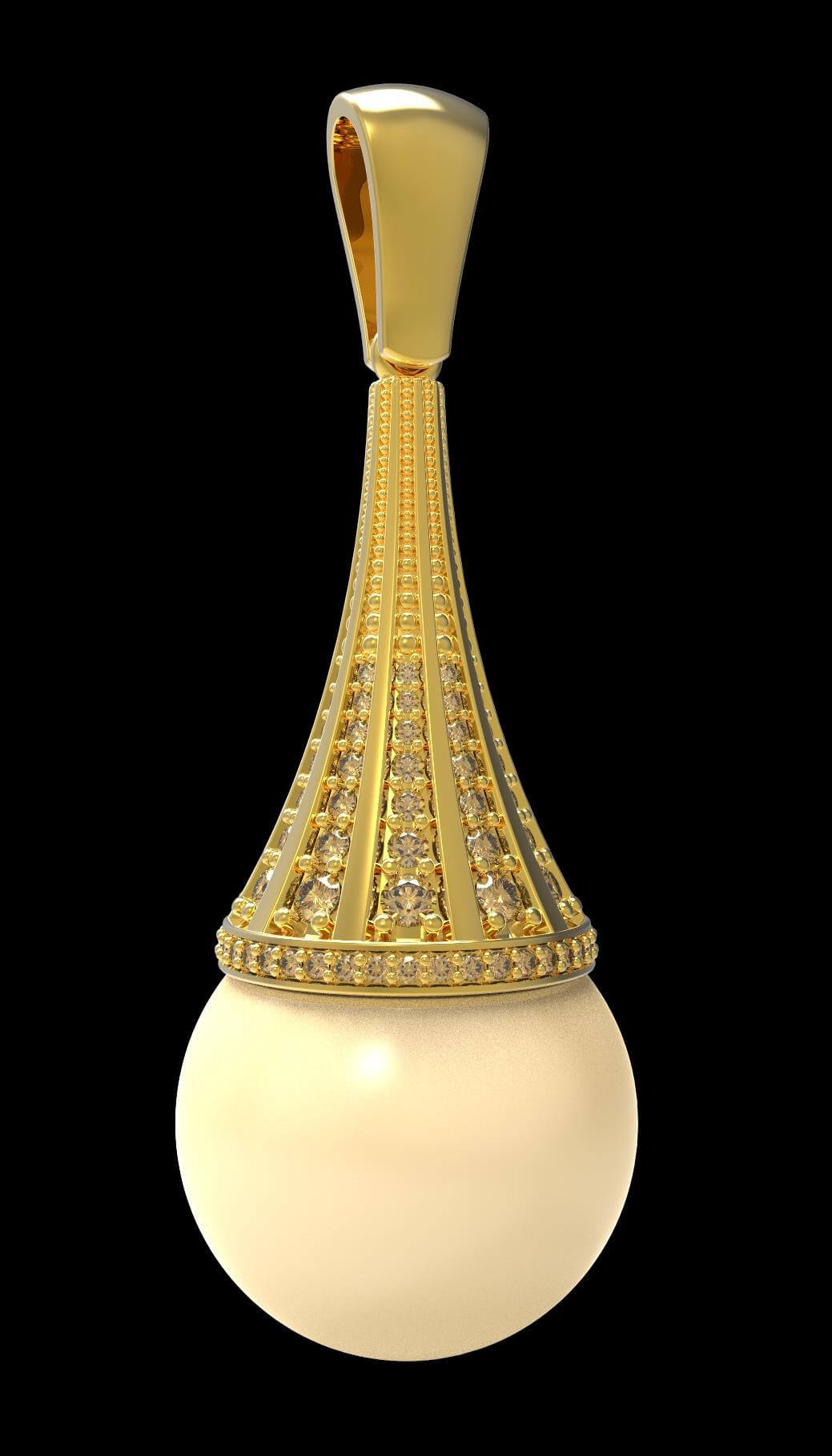 Jewel Pendant P008 - 3D Print Model by Kickonster