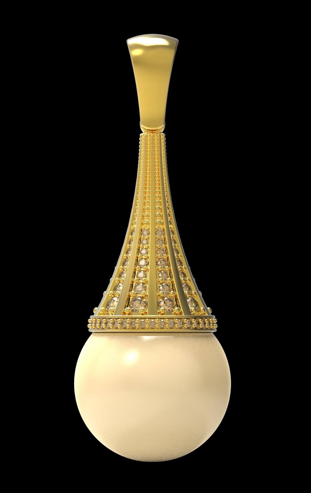 Jewel Pendant P008 - 3D Print Model by Kickonster