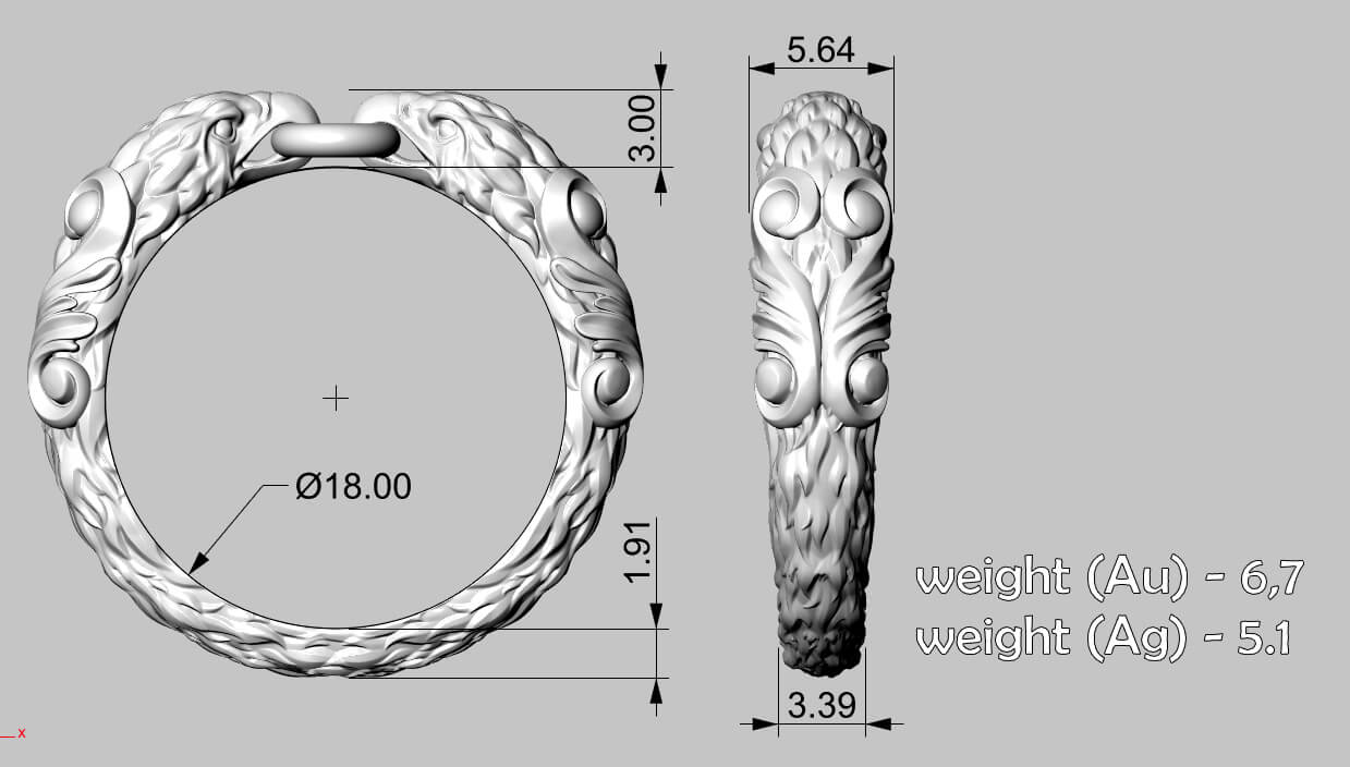 Jewel Ring R166 - 3D Print Model by Kickonster