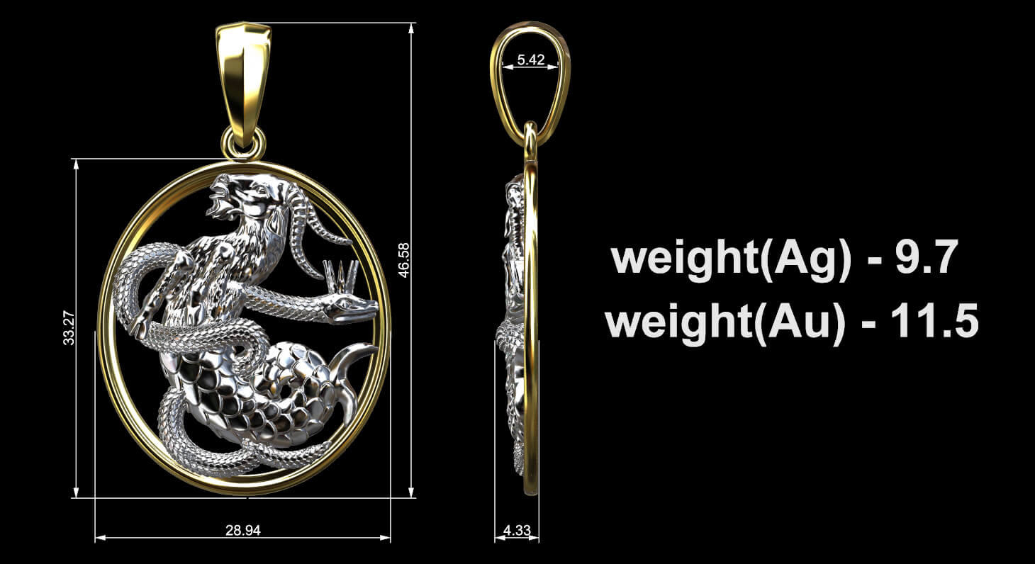 Pendant P015 - 3D Print Model by Kickonster