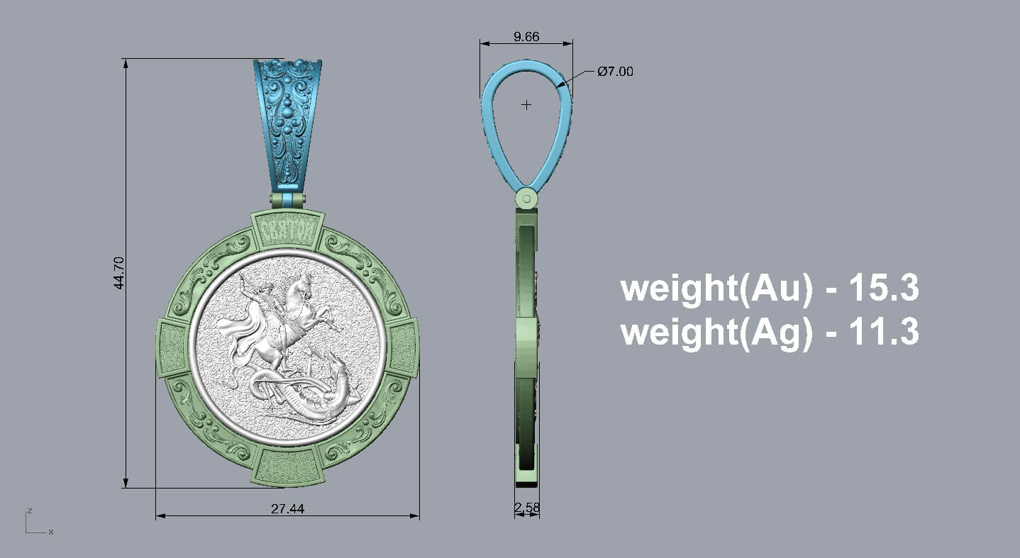 Pendant P026 - 3D Model by Kickonster