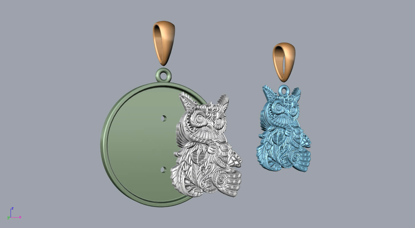 Pendant P099 - 3D Model by Kickonster