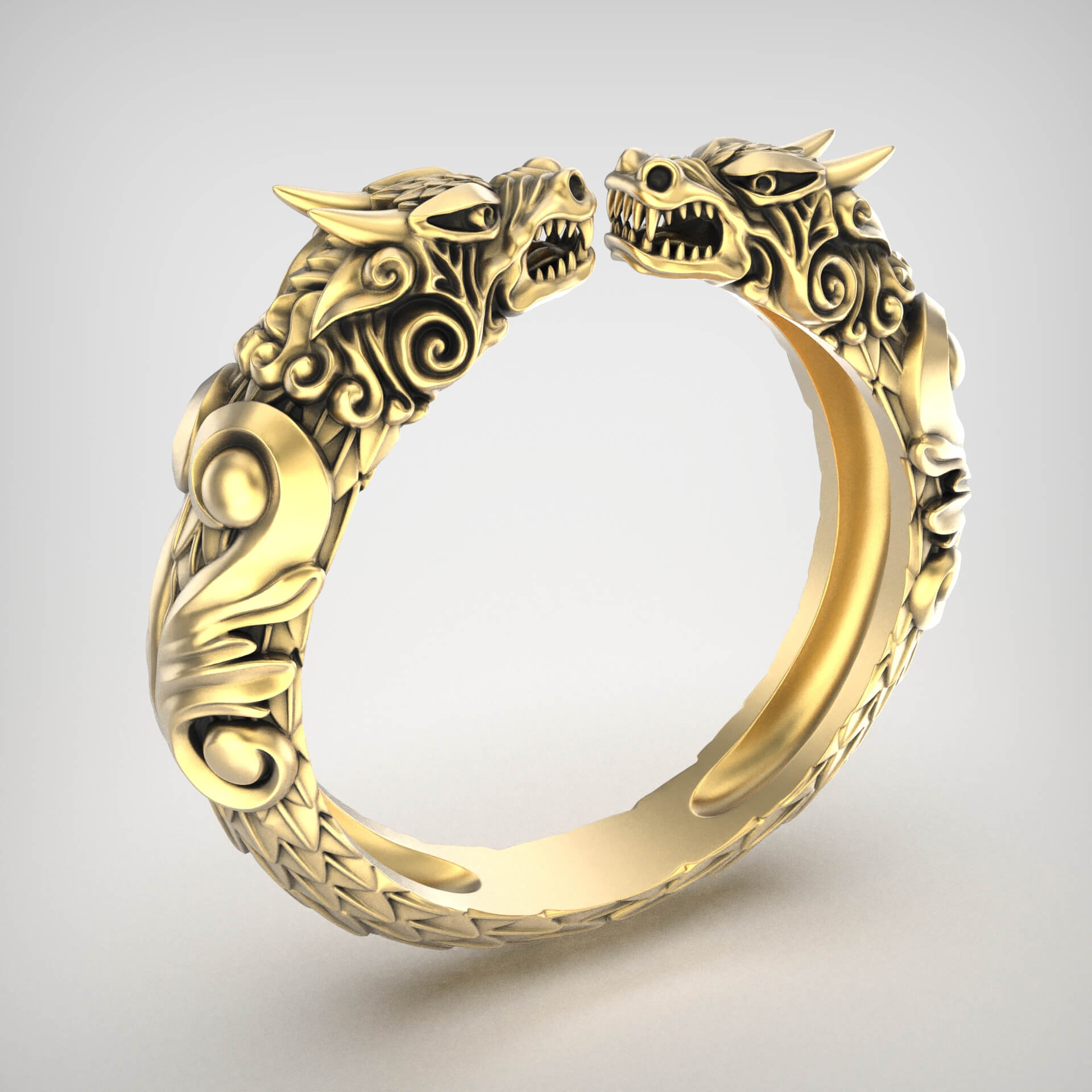 Ring R175 (Without Rings in The Teeth) - 3D Print Model by Kickonster