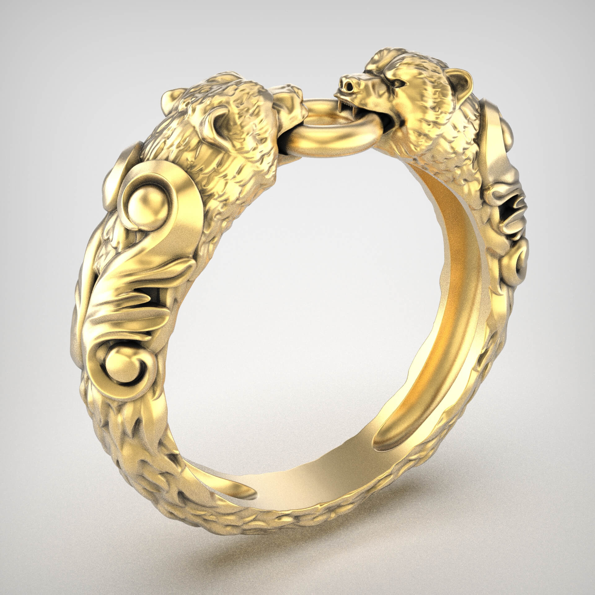 Ring R176 (With Rings in The Teeth) - 3D Print Model by Kickonster