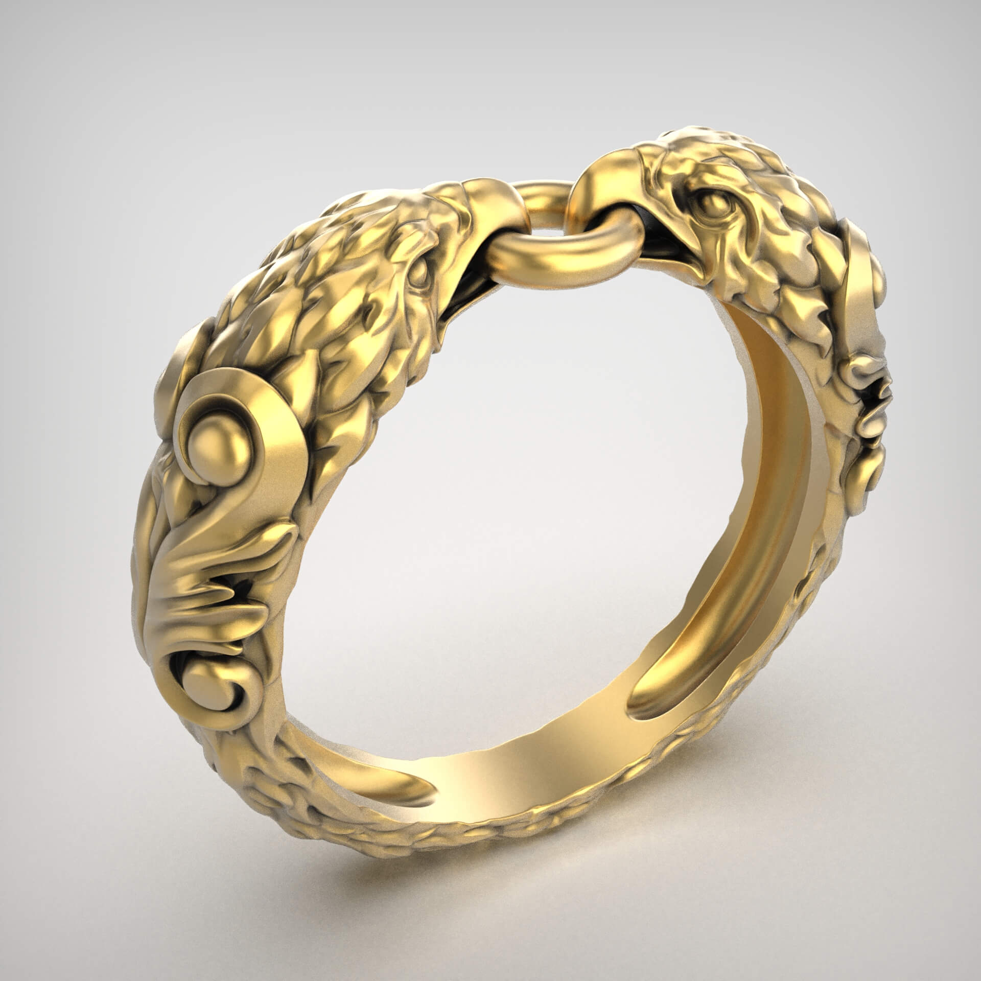 Ring R176 (With Rings in The Teeth) - 3D Print Model by Kickonster