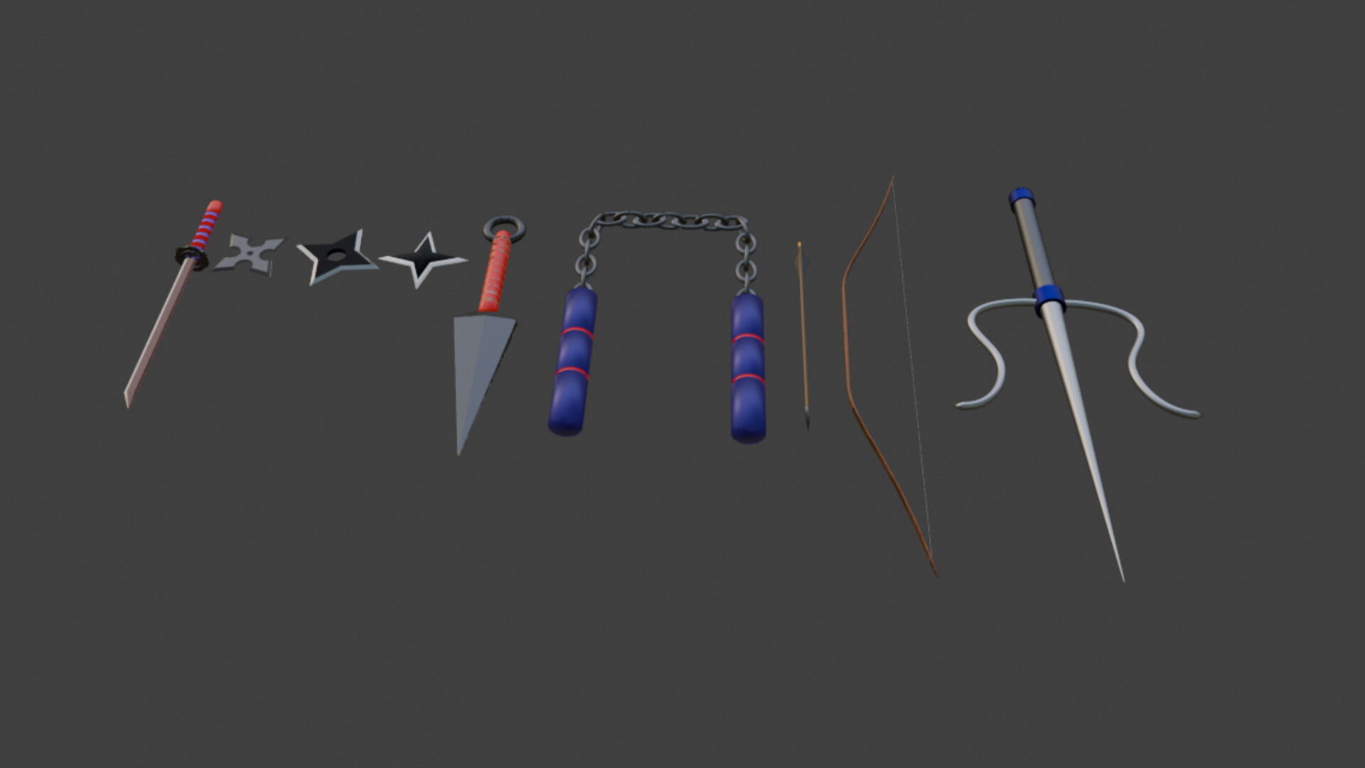 Japanese Weapons - 3D Model by KillzoneLabs