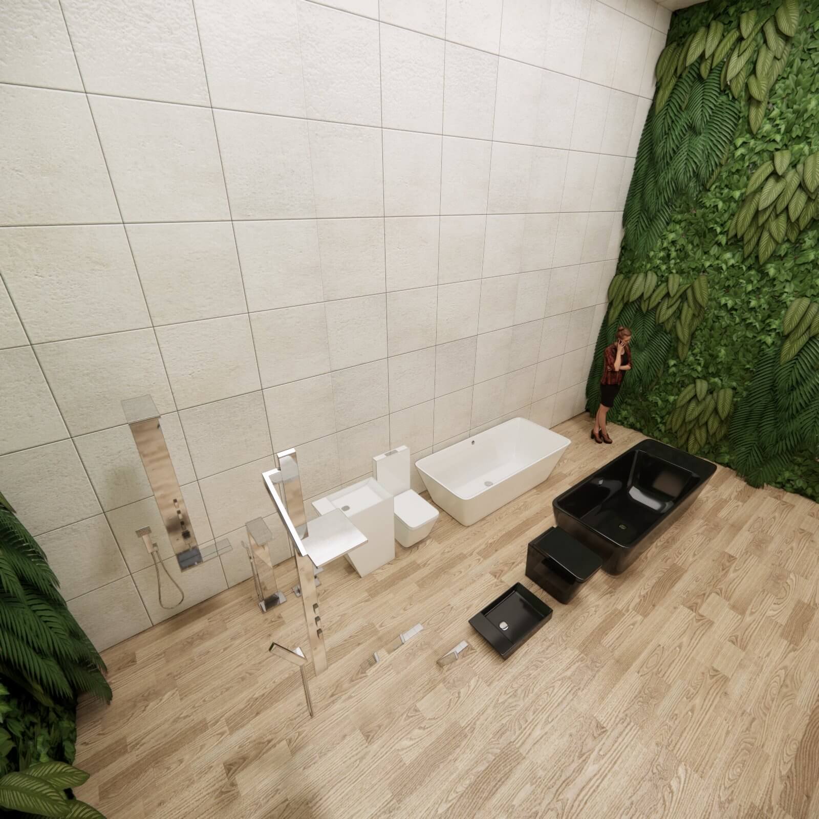 Bathroom Set 18 - Free 3D Model by kimlong070809