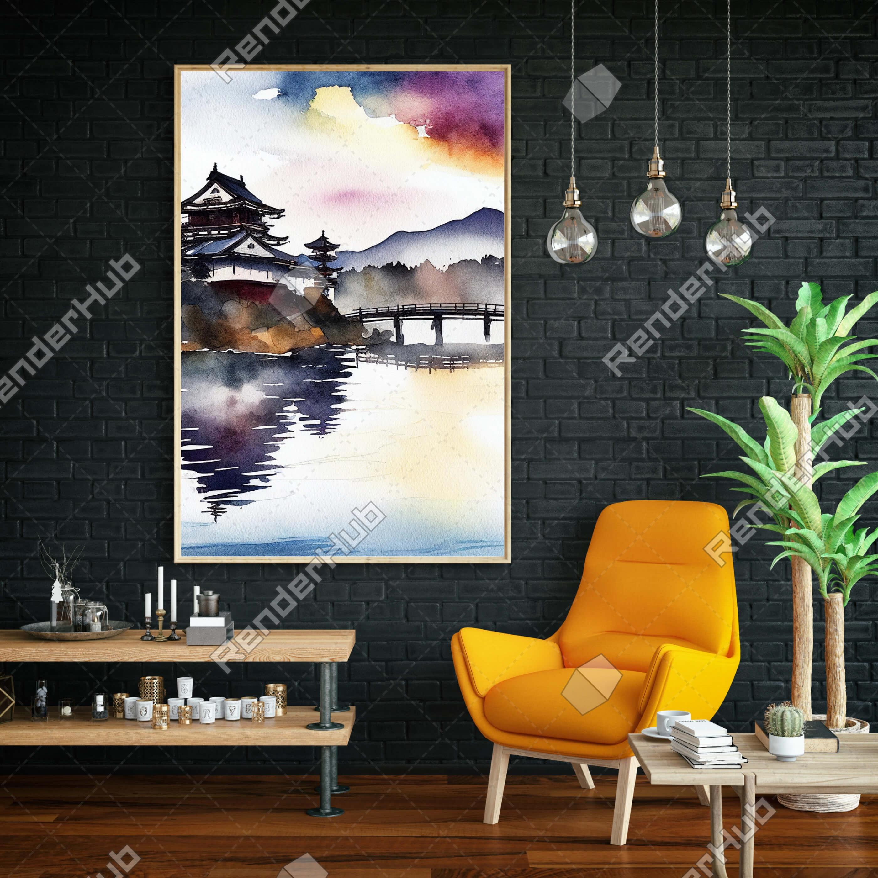 Modern Asian Art Wallpaper