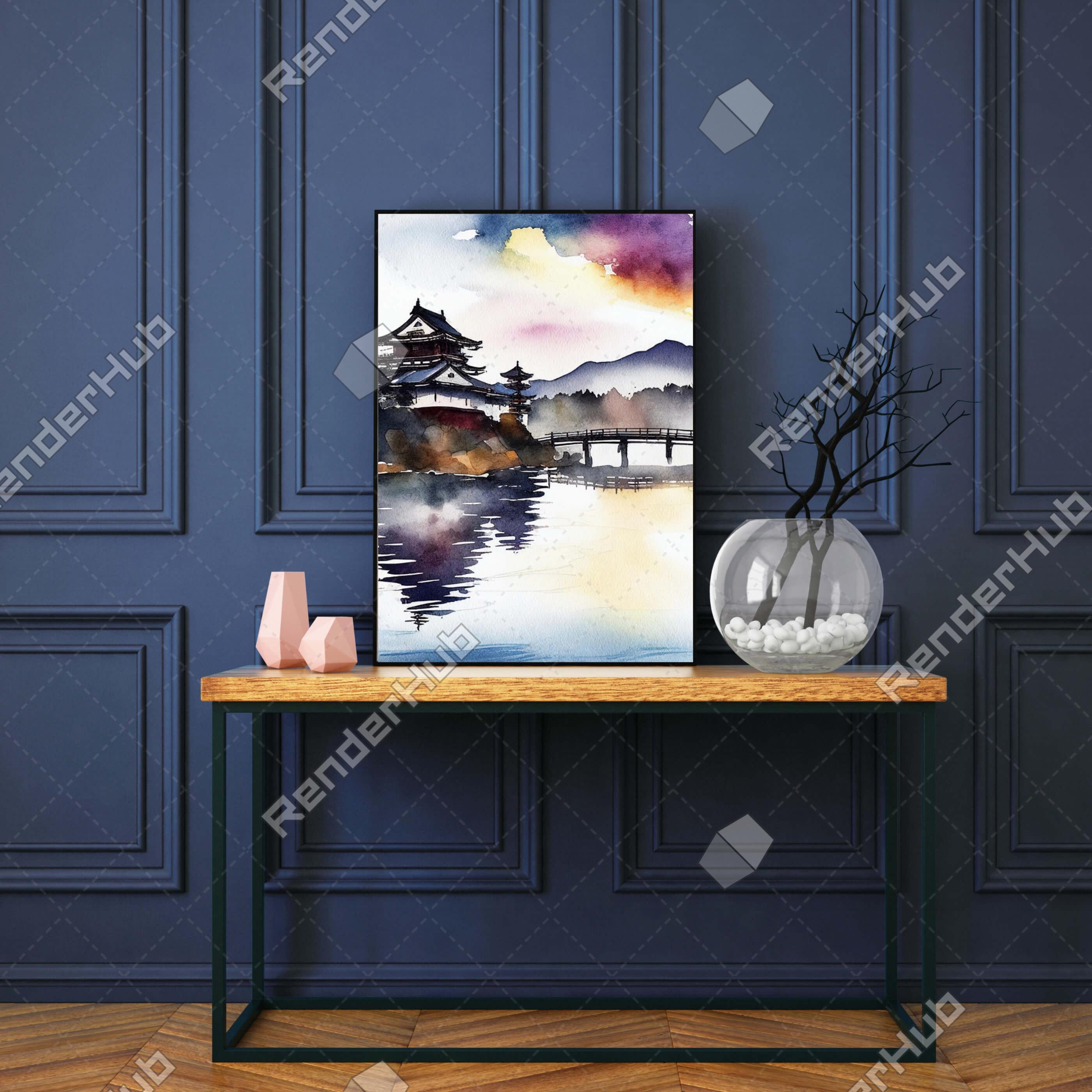 Chinese Art Prints, Landscape Printable Art, Asian Art - Stock Image by ...