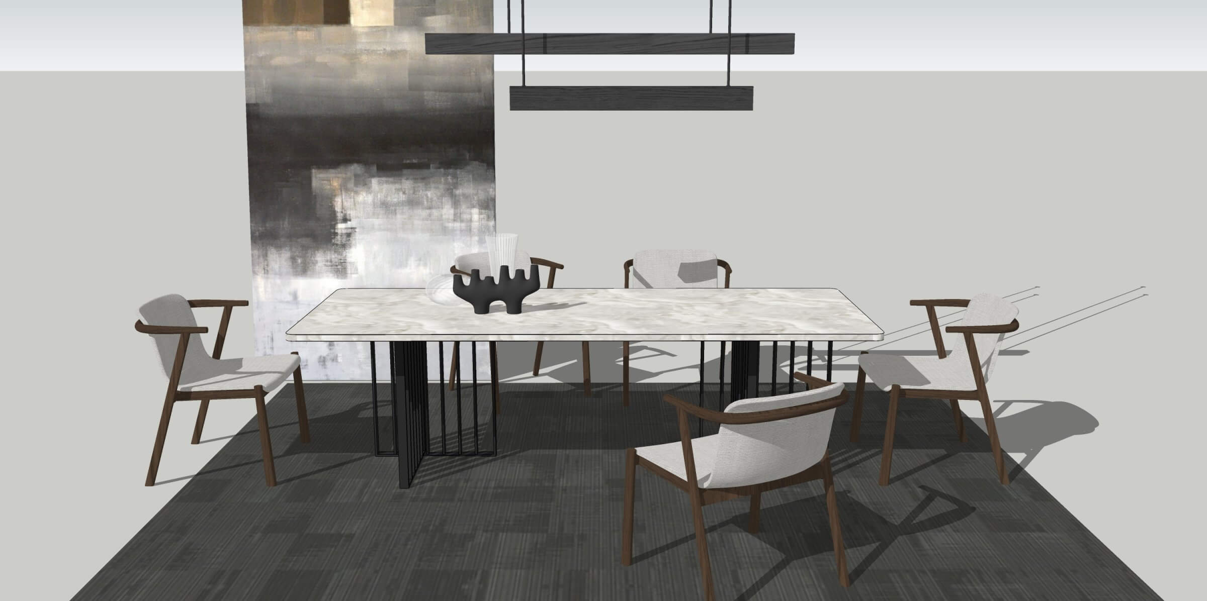 Dining Set 04 - 3D Model by kimlong070809