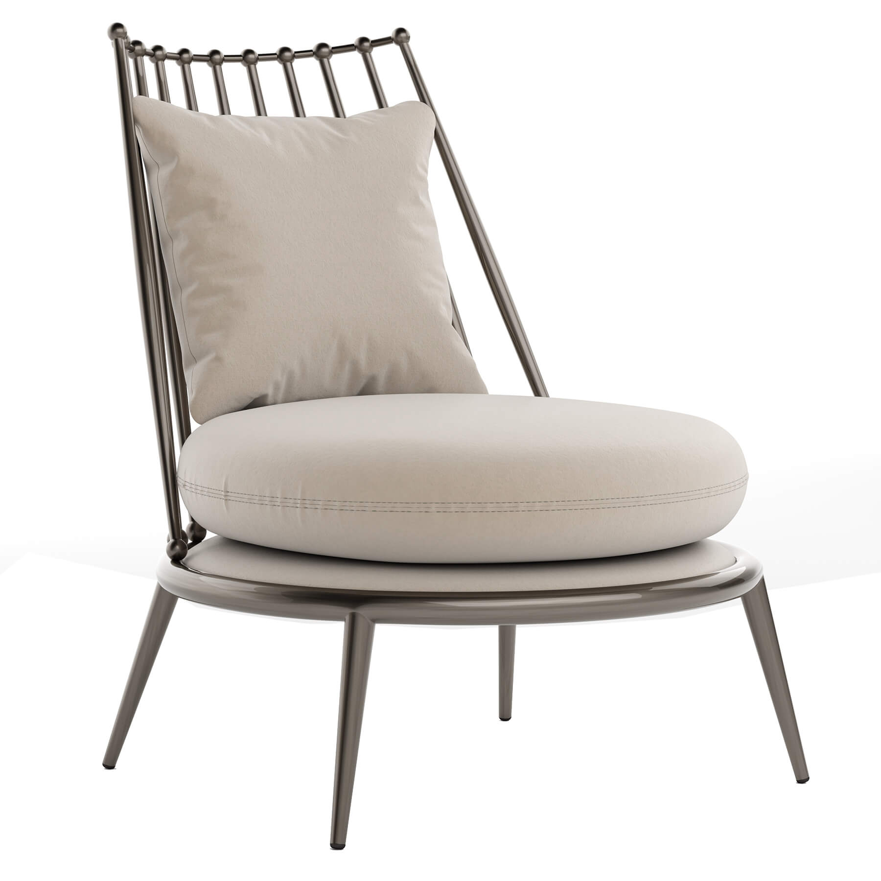 Aurora Iron Back Armchair by Cantori - 3D Model by kinetokor