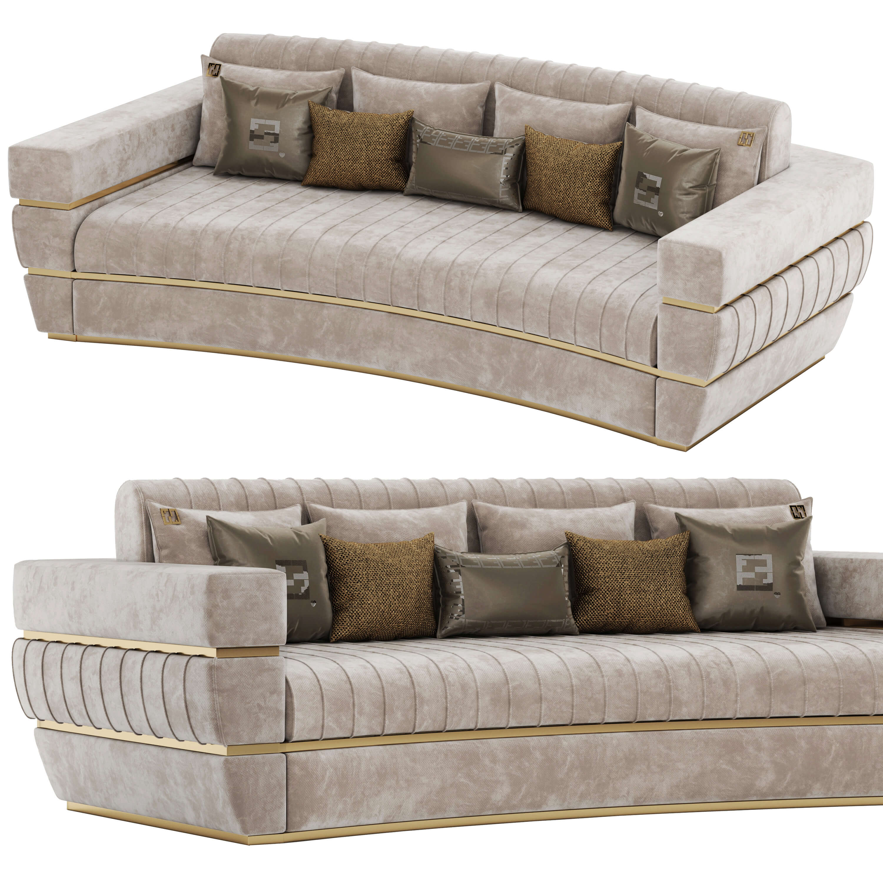 Fertini Casa Luxury Signature Sofa - 3D Model by kinetokor