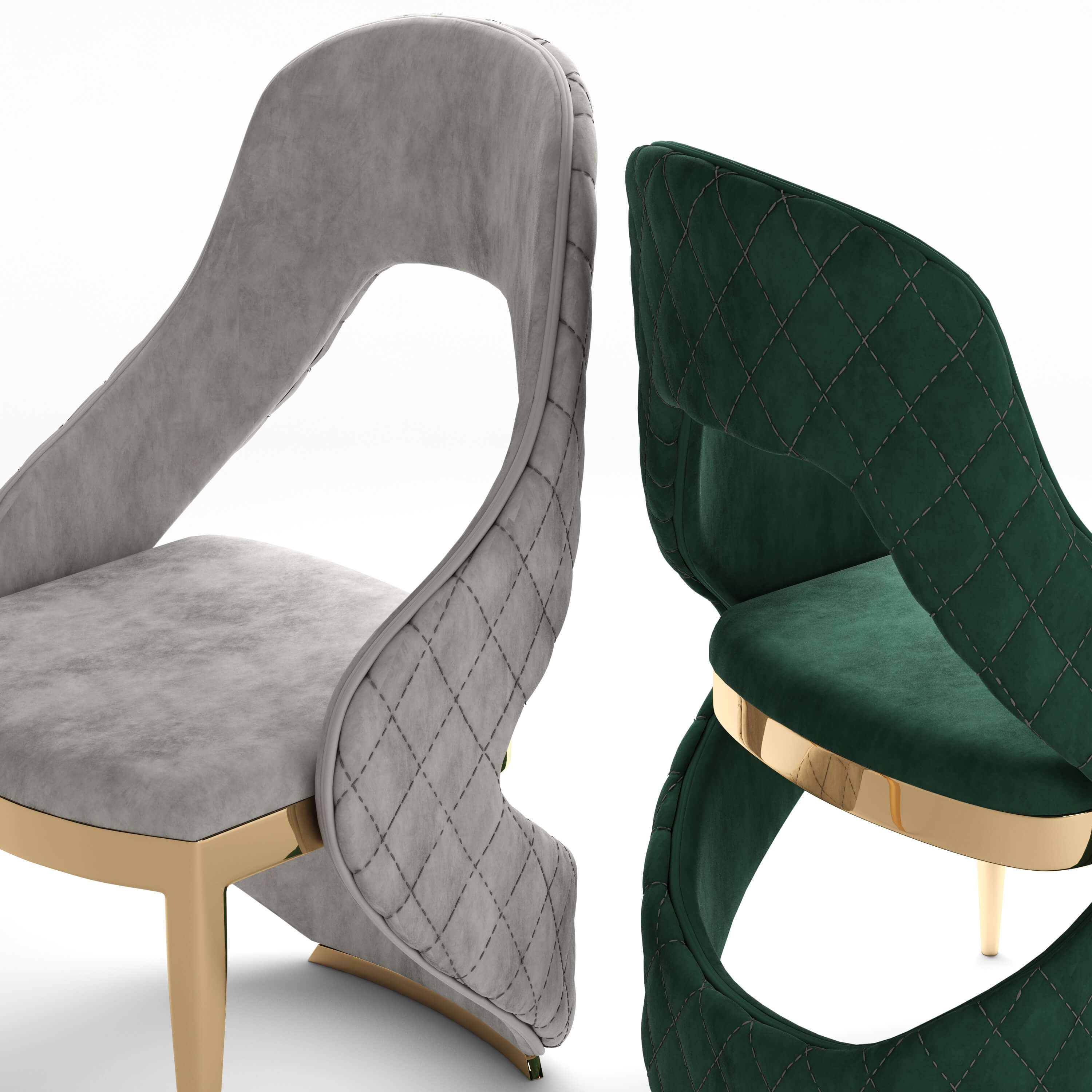 Golden Leg Chair - 3D Model by kinetokor