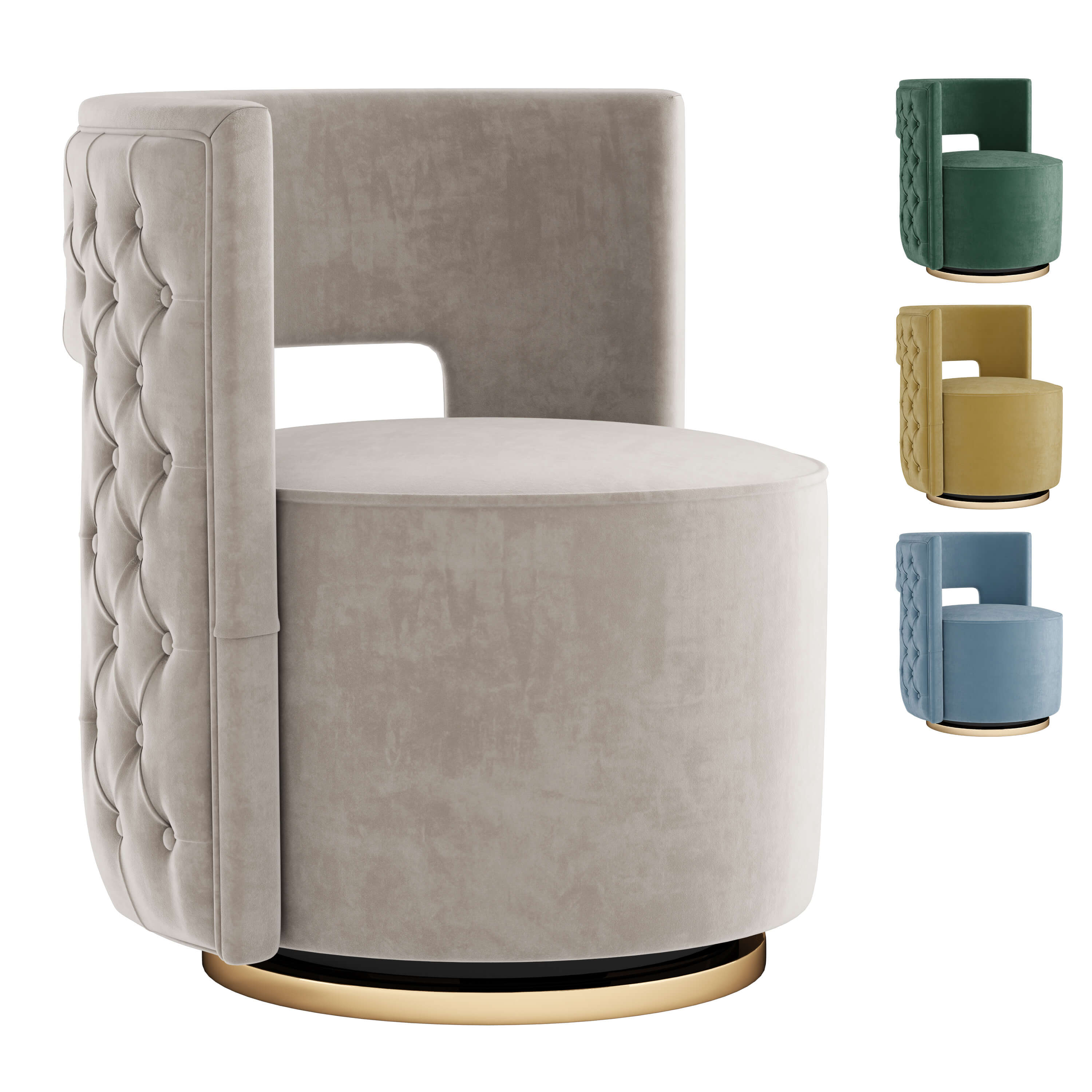 Kare Design Festino Swivel Chair - 3D Model by kinetokor