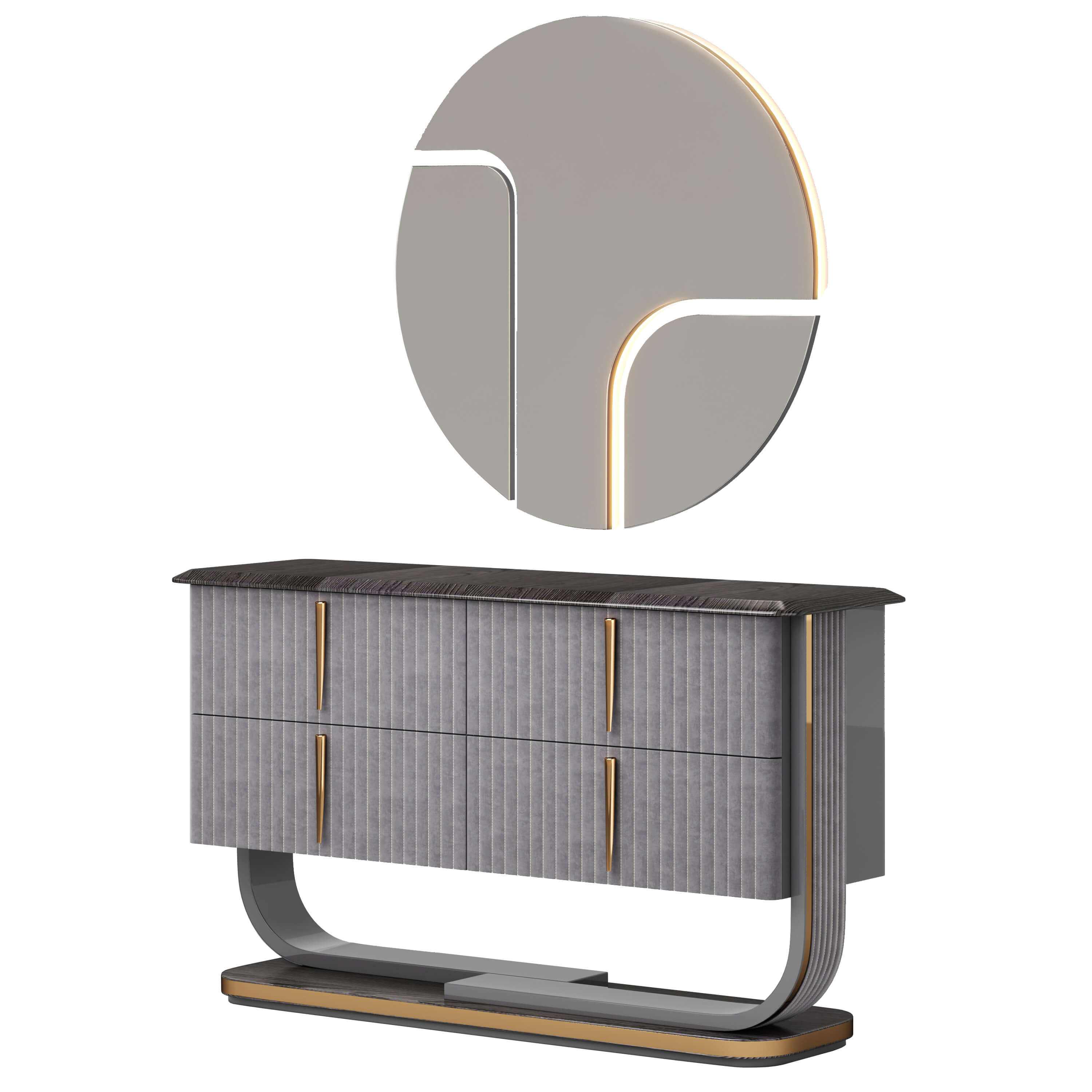 Saber Jewels Crystal Chest of Drawers - 3D Model by kinetokor