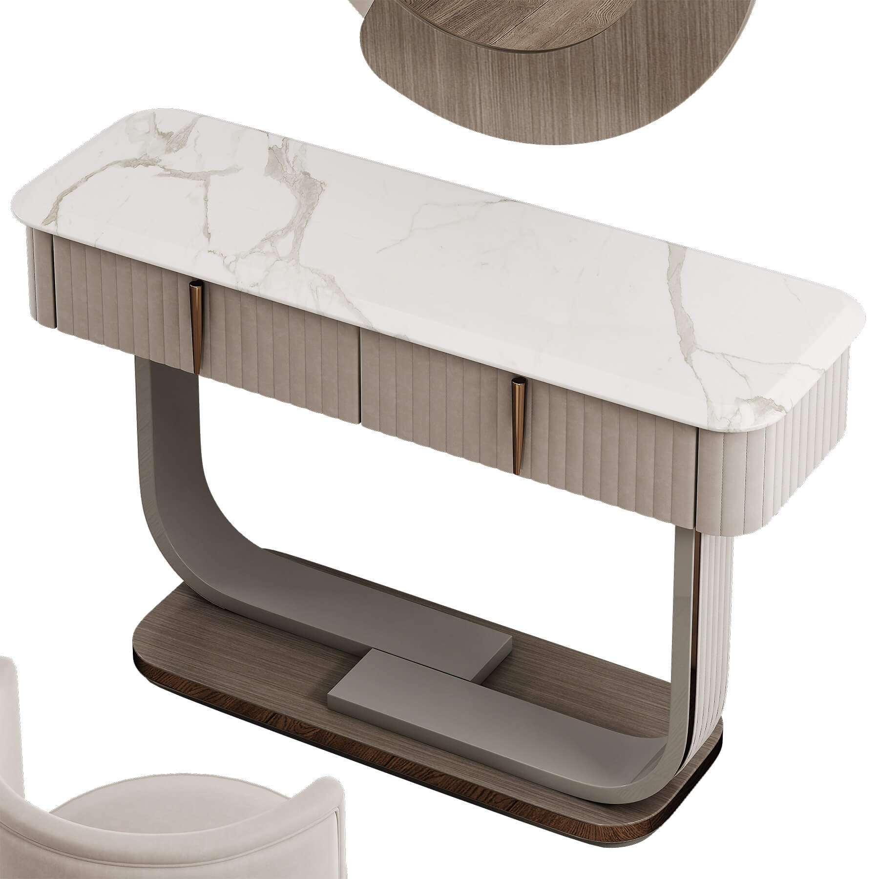 Saber Jewels Crystal Narrow Dressing Table - 3D Model by kinetokor
