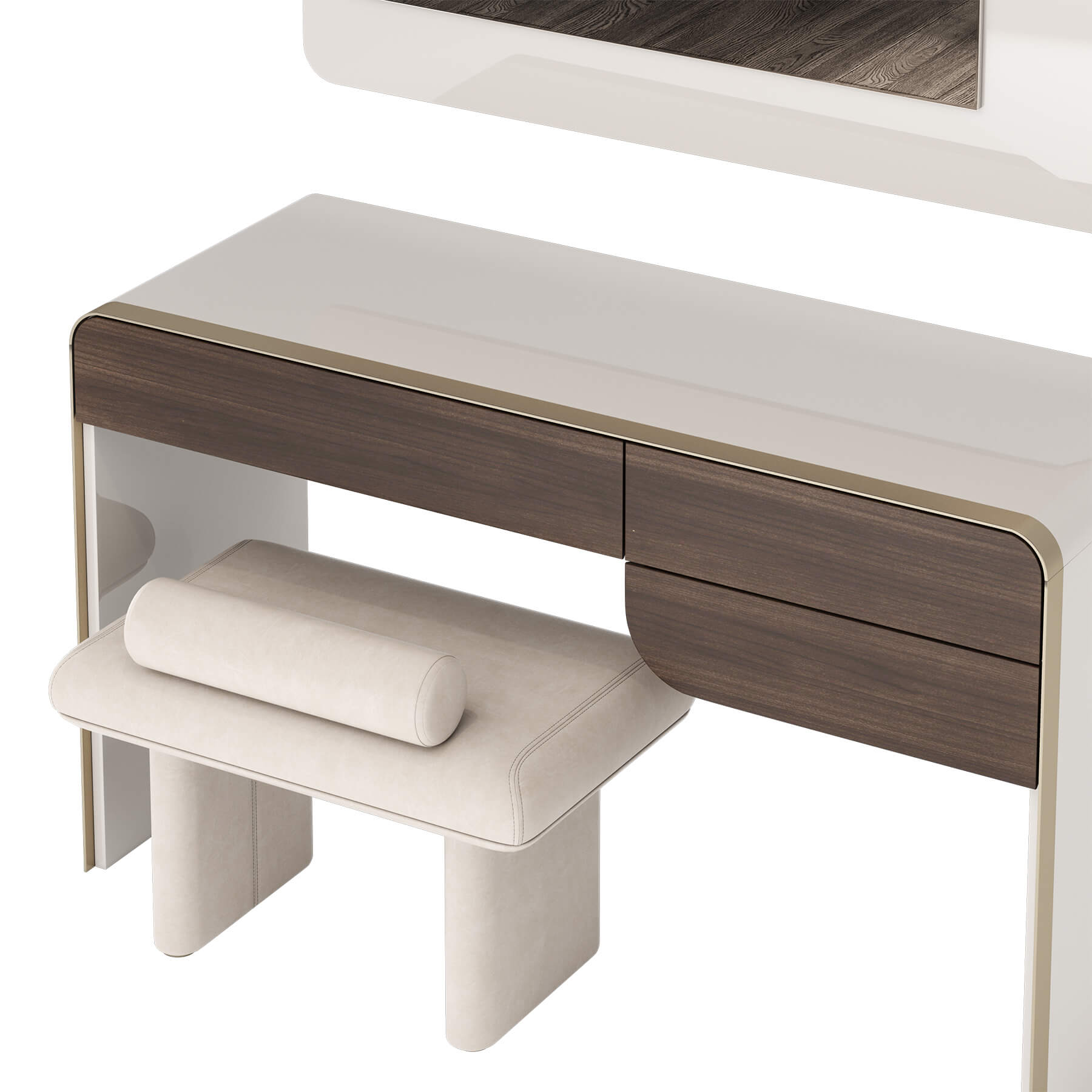 Turri Soul Dressing Table With Zero Pouf - 3D Model by kinetokor