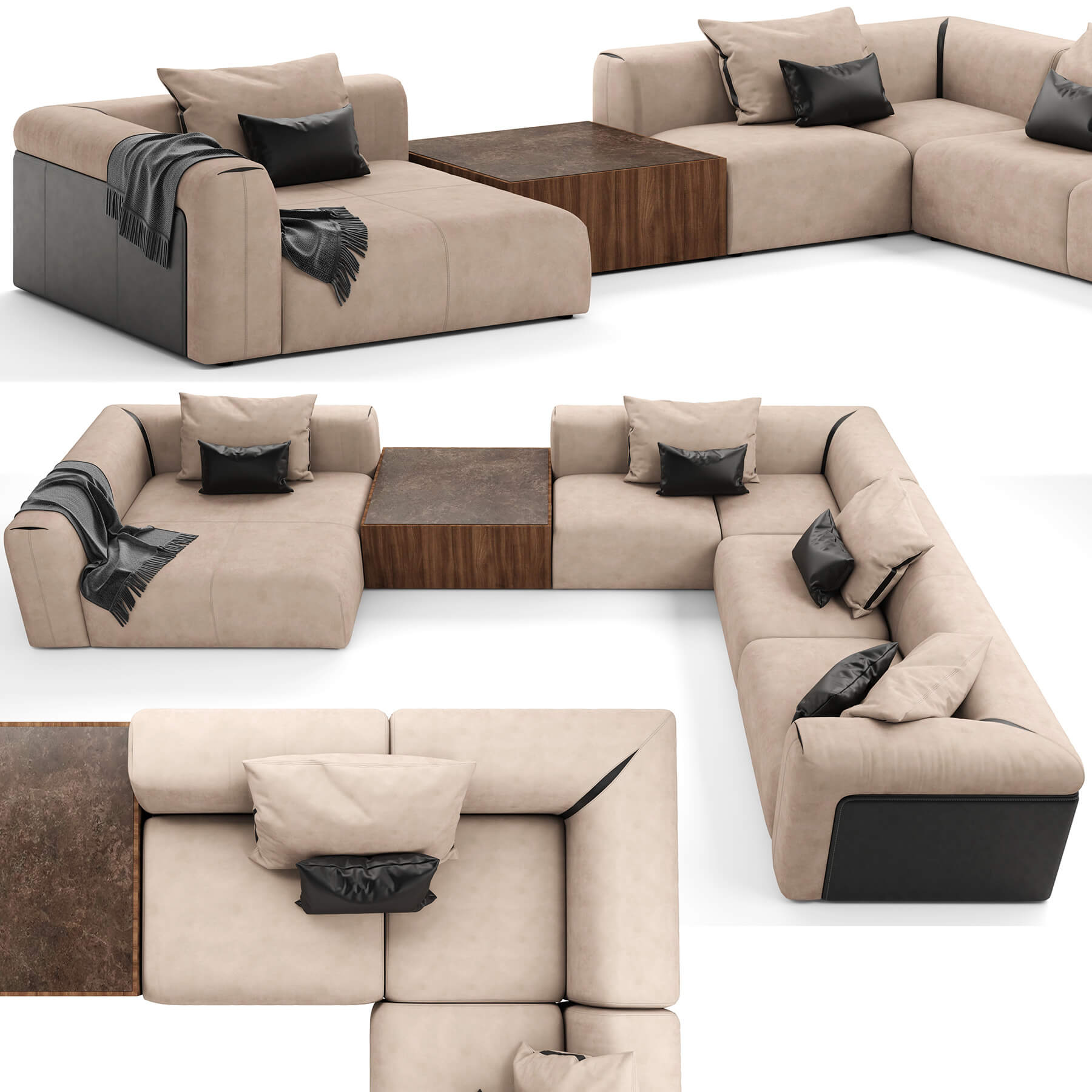 Turri Soul Modular Sofa - 3D Model by kinetokor