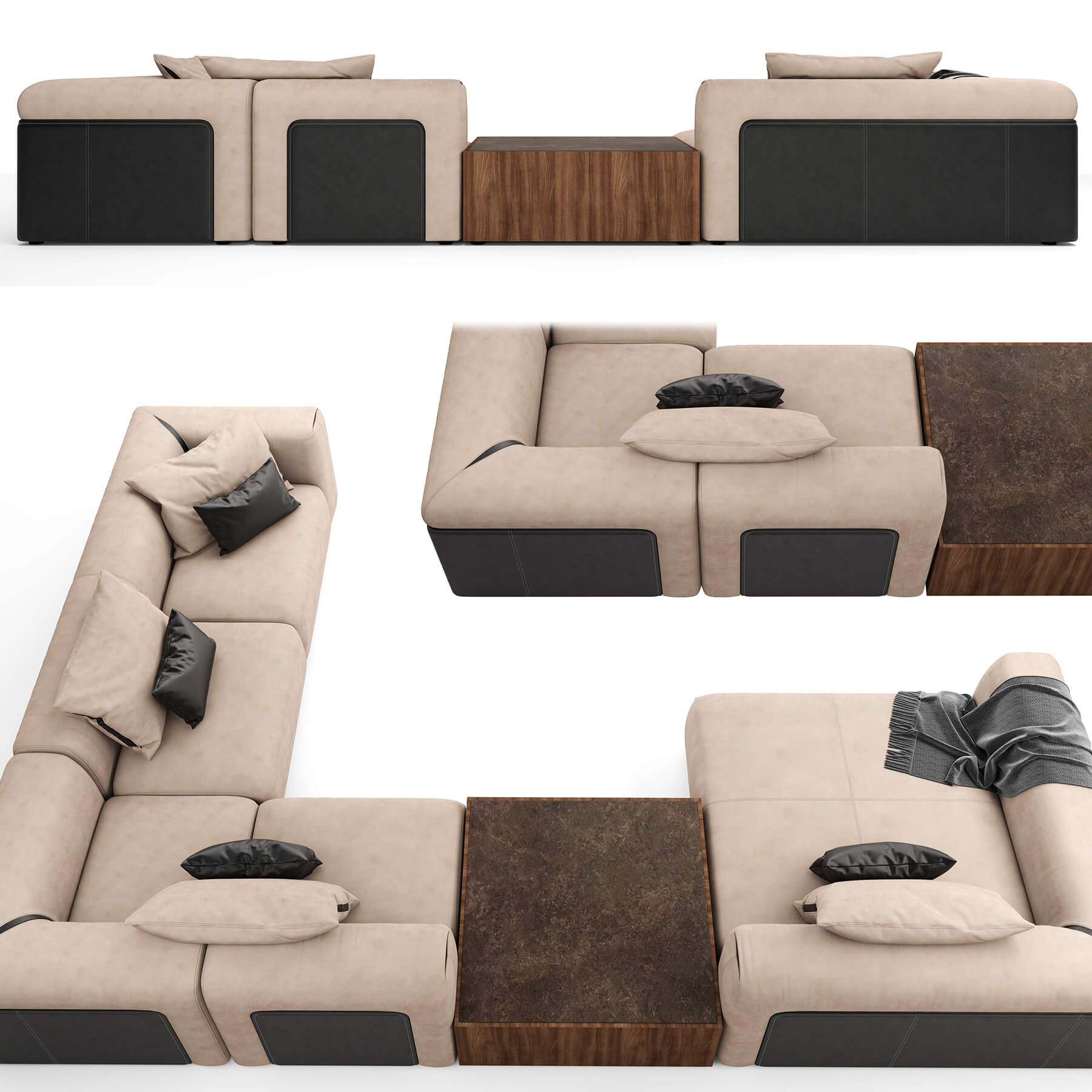 Turri Soul Modular Sofa - 3D Model by kinetokor