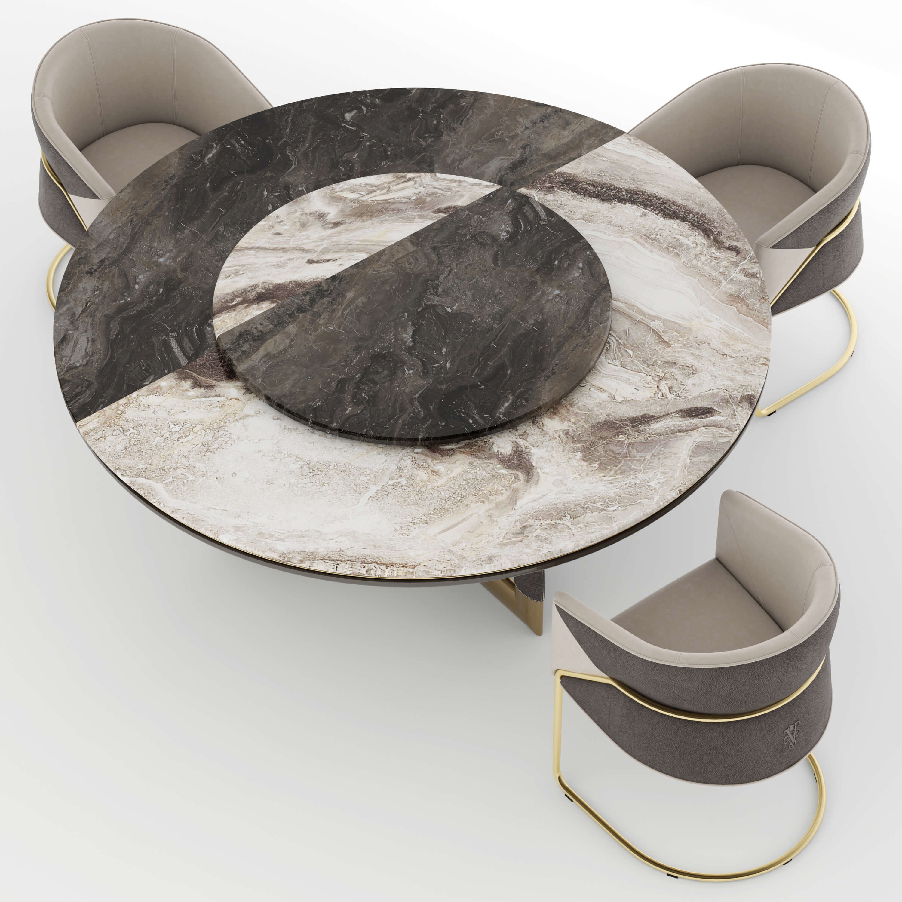 Visionnaire Morgan-Bonnie Starlight Dining Set 3D Model by kinetokor