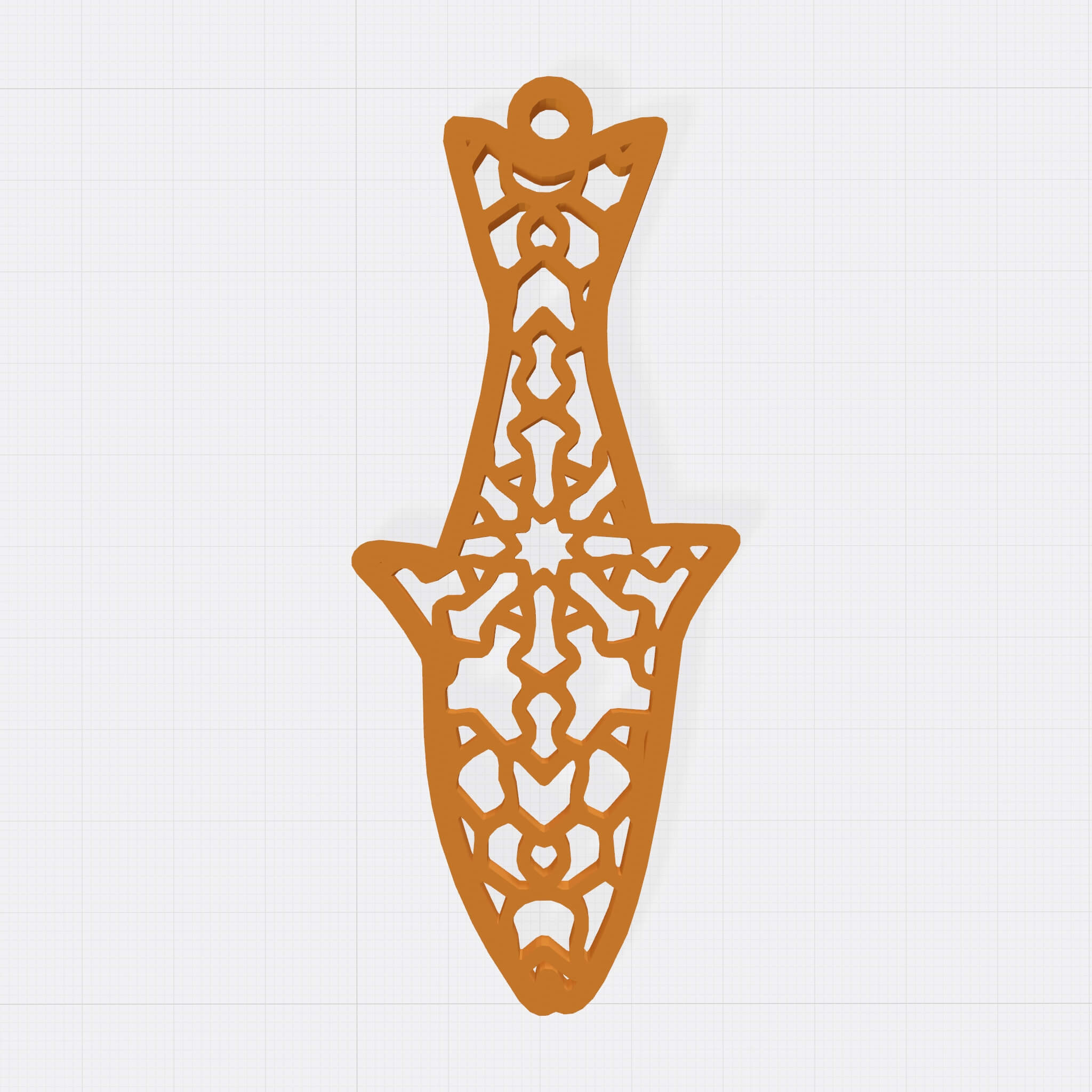 Filigree Fish Pendant R38 - 3D Model by kingkayush