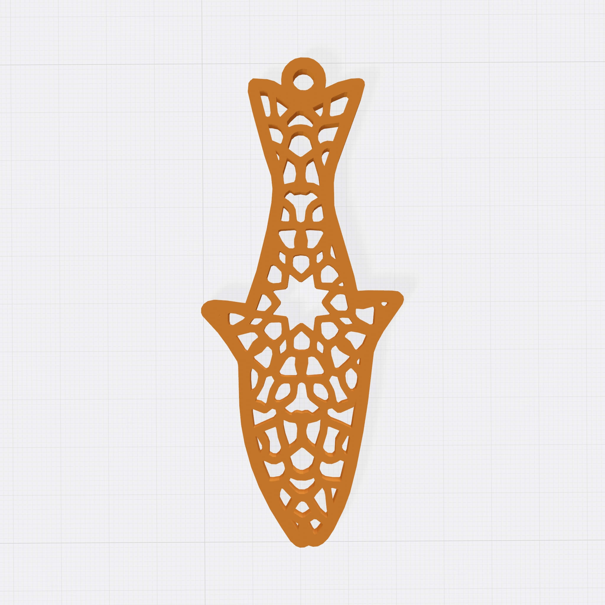 Filigree Fish Pendant R46 - 3D Model by kingkayush
