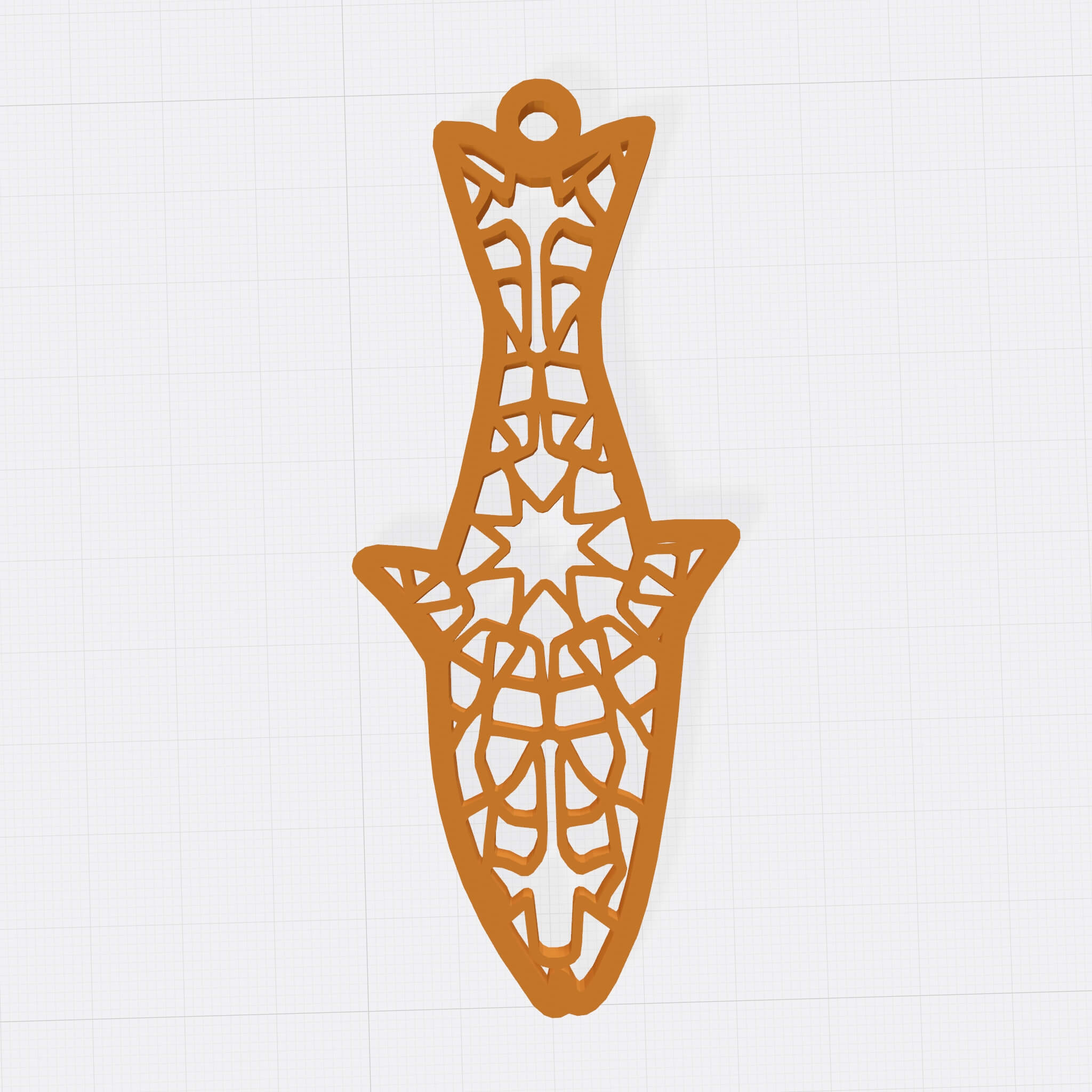 Filigree Fish Pendant R51 - 3D Model by kingkayush