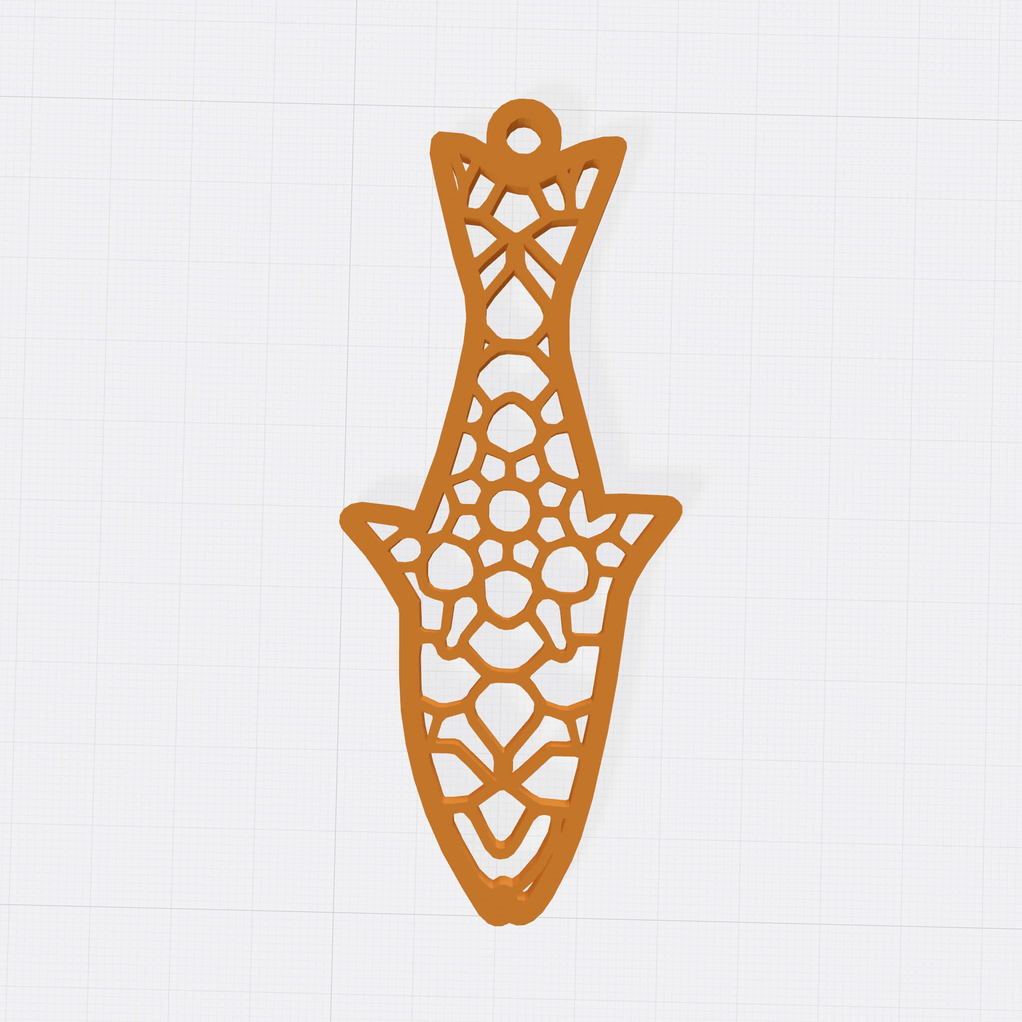 Filigree Fish Pendant R75 - 3D Model by kingkayush