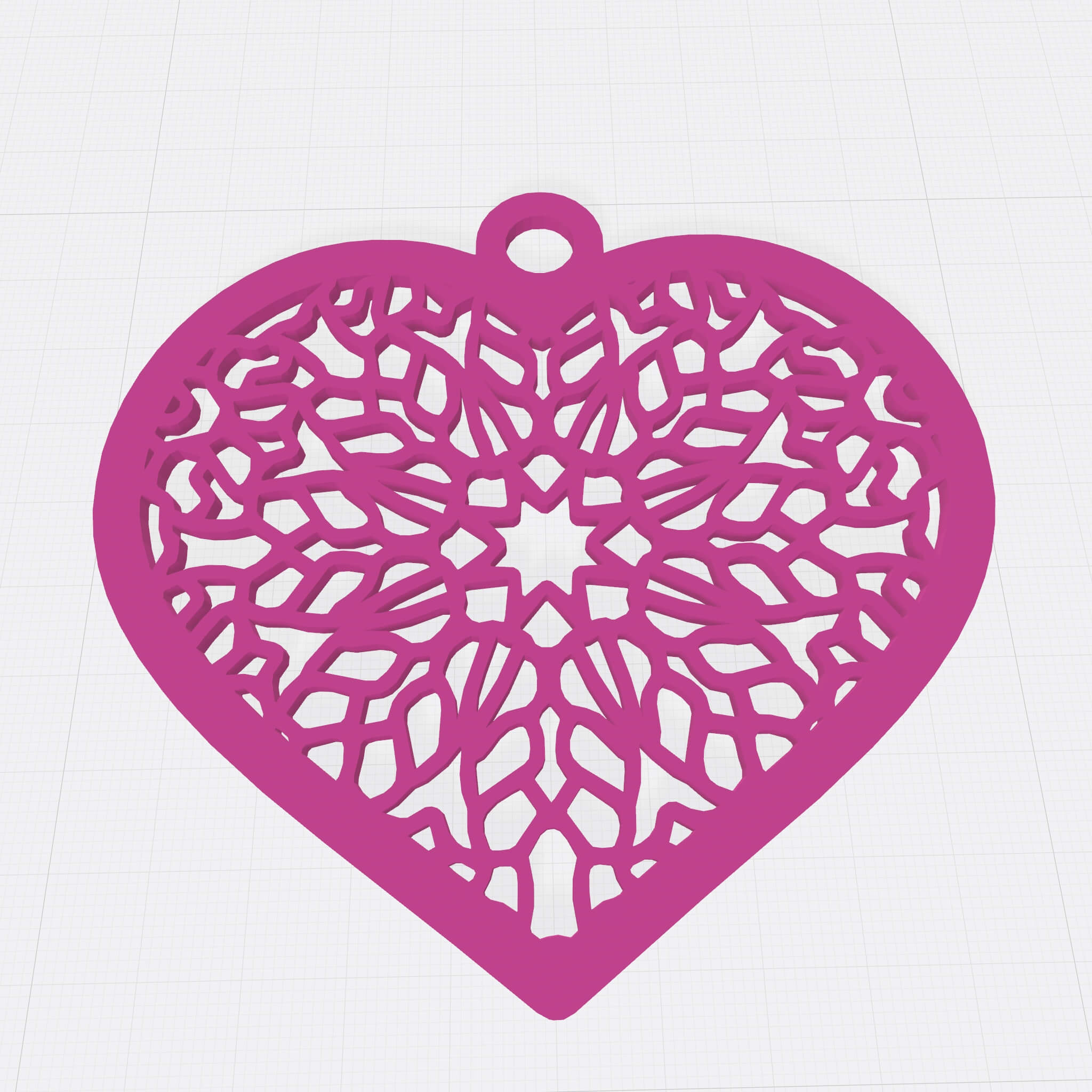 Filigree Heart Pendant R42 - 3D Model by kingkayush